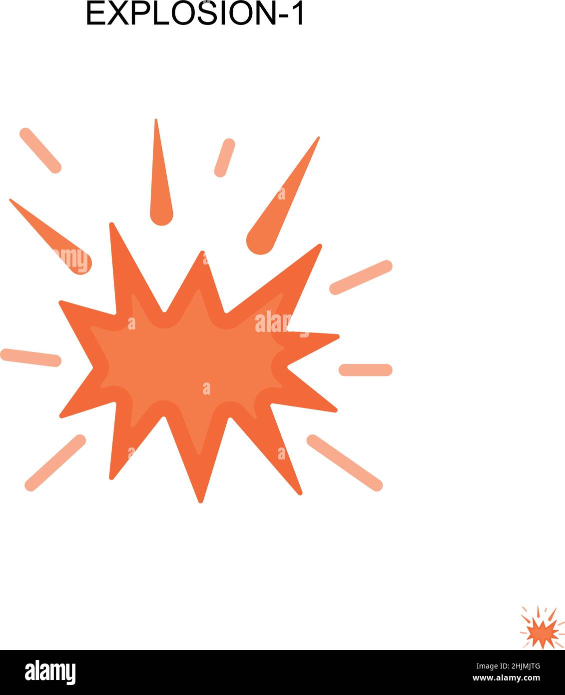 Explosion-1 Simple vector icon. Illustration symbol design template for ...