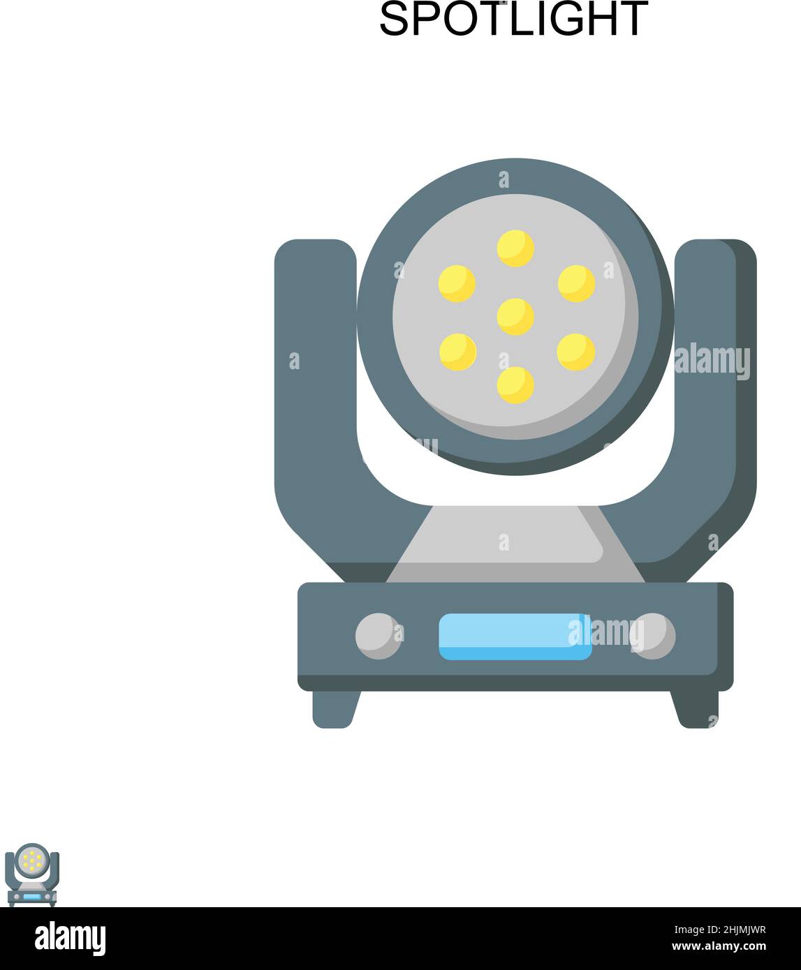 Spotlight Simple vector icon. Illustration symbol design template for ...
