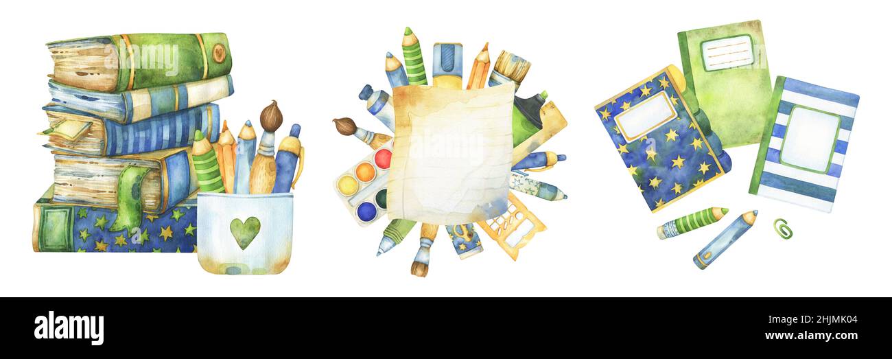 Set back to school, education, learning, reading, crafting, planning ...