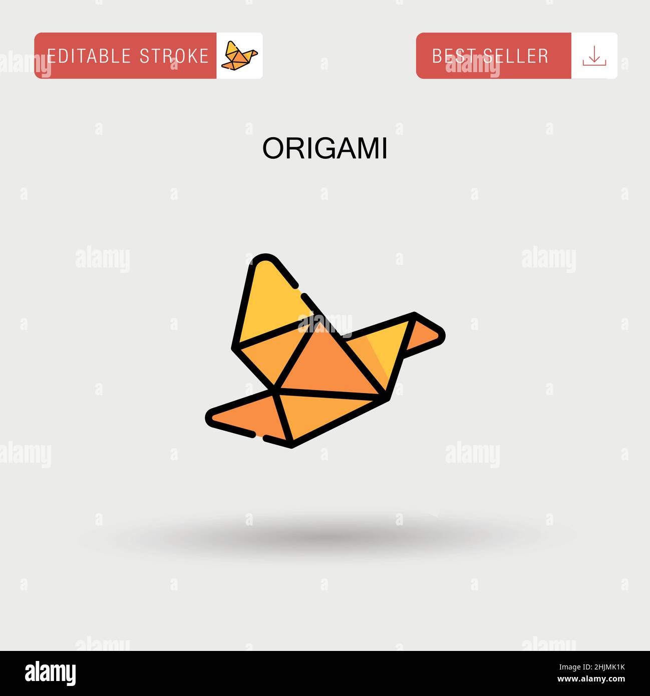 Origami Simple vector icon Stock Vector Image & Art - Alamy