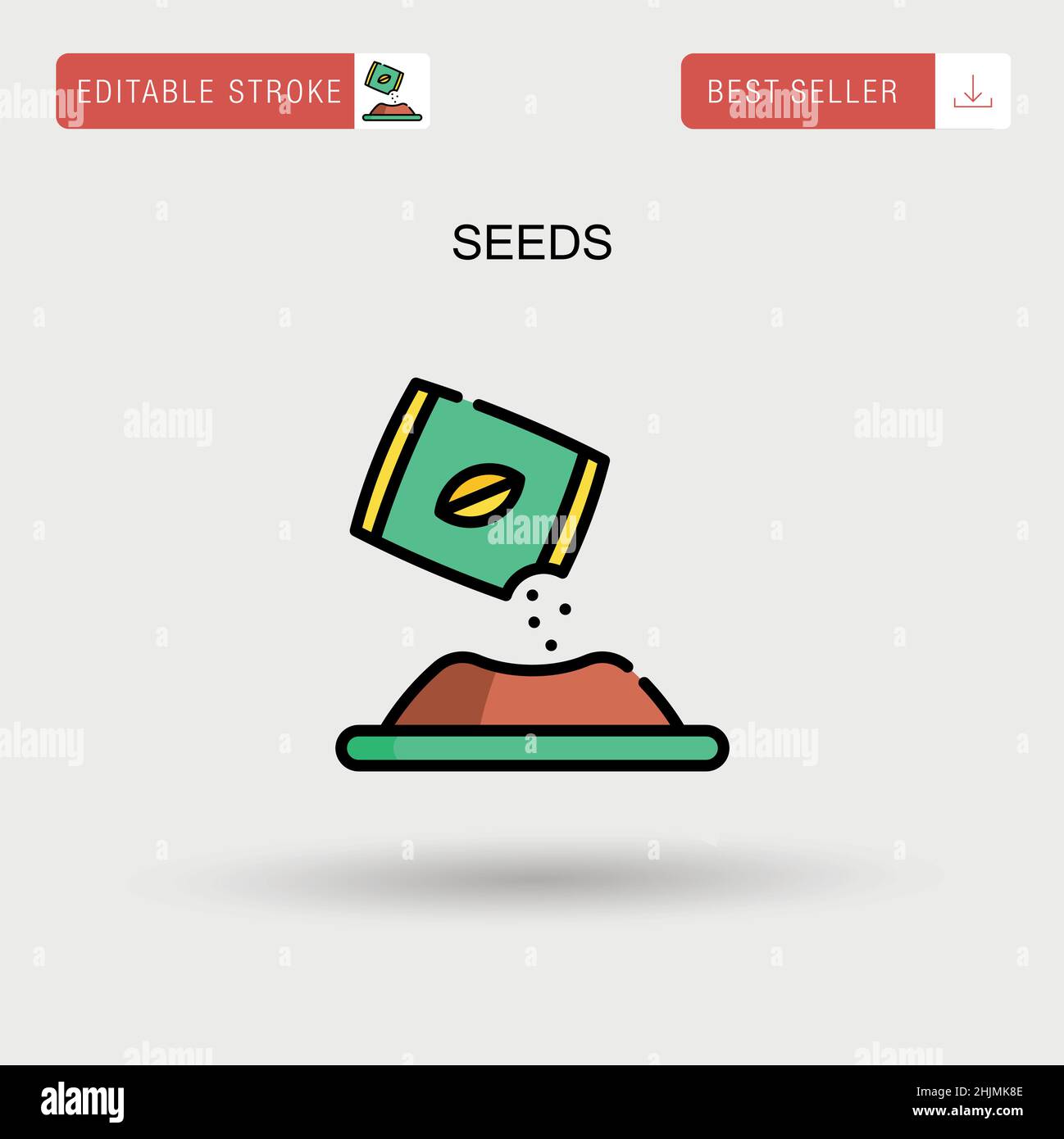 Seeds Simple vector icon Stock Vector Image & Art - Alamy
