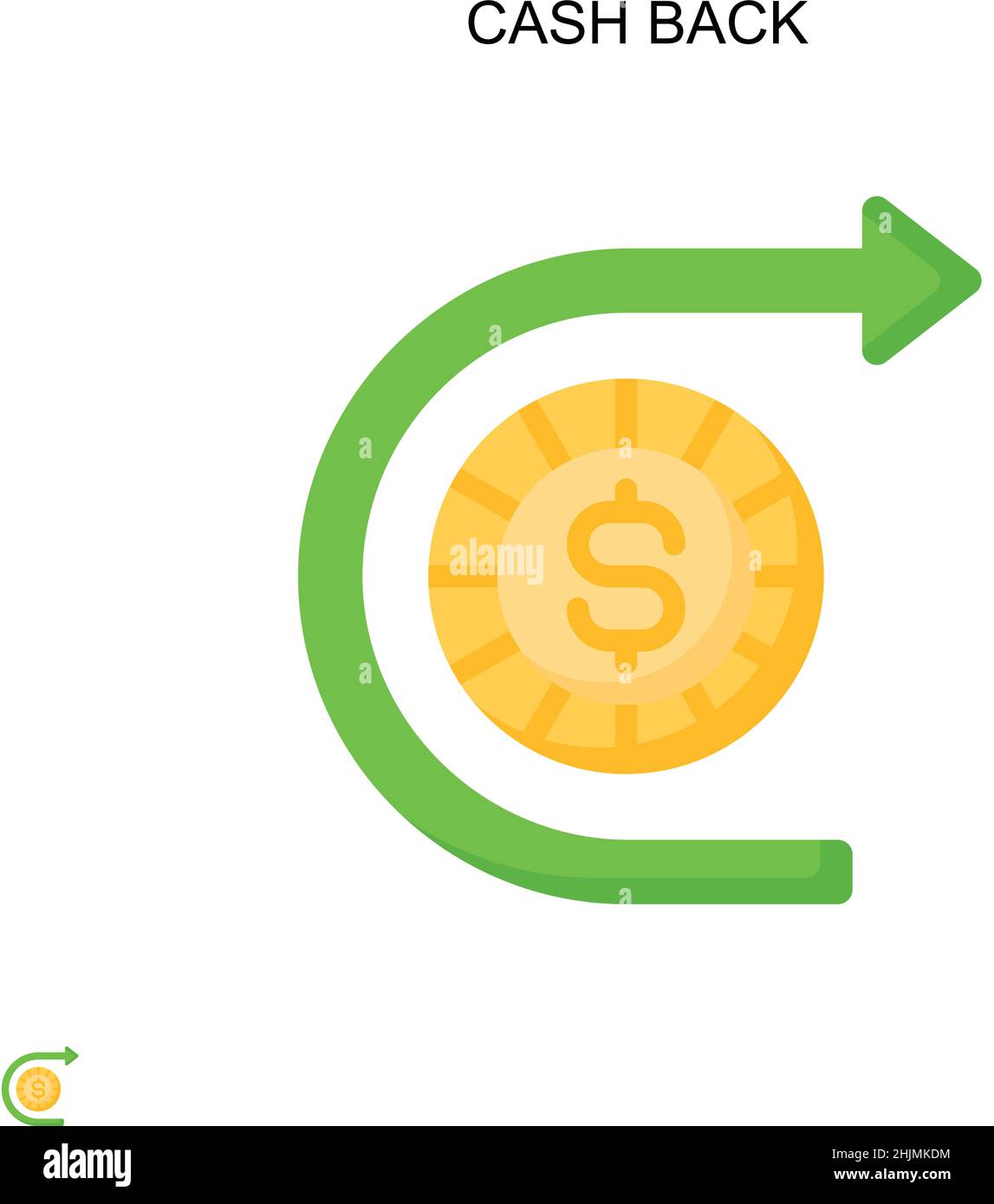 Cash back Simple vector icon. Illustration symbol design template for ...