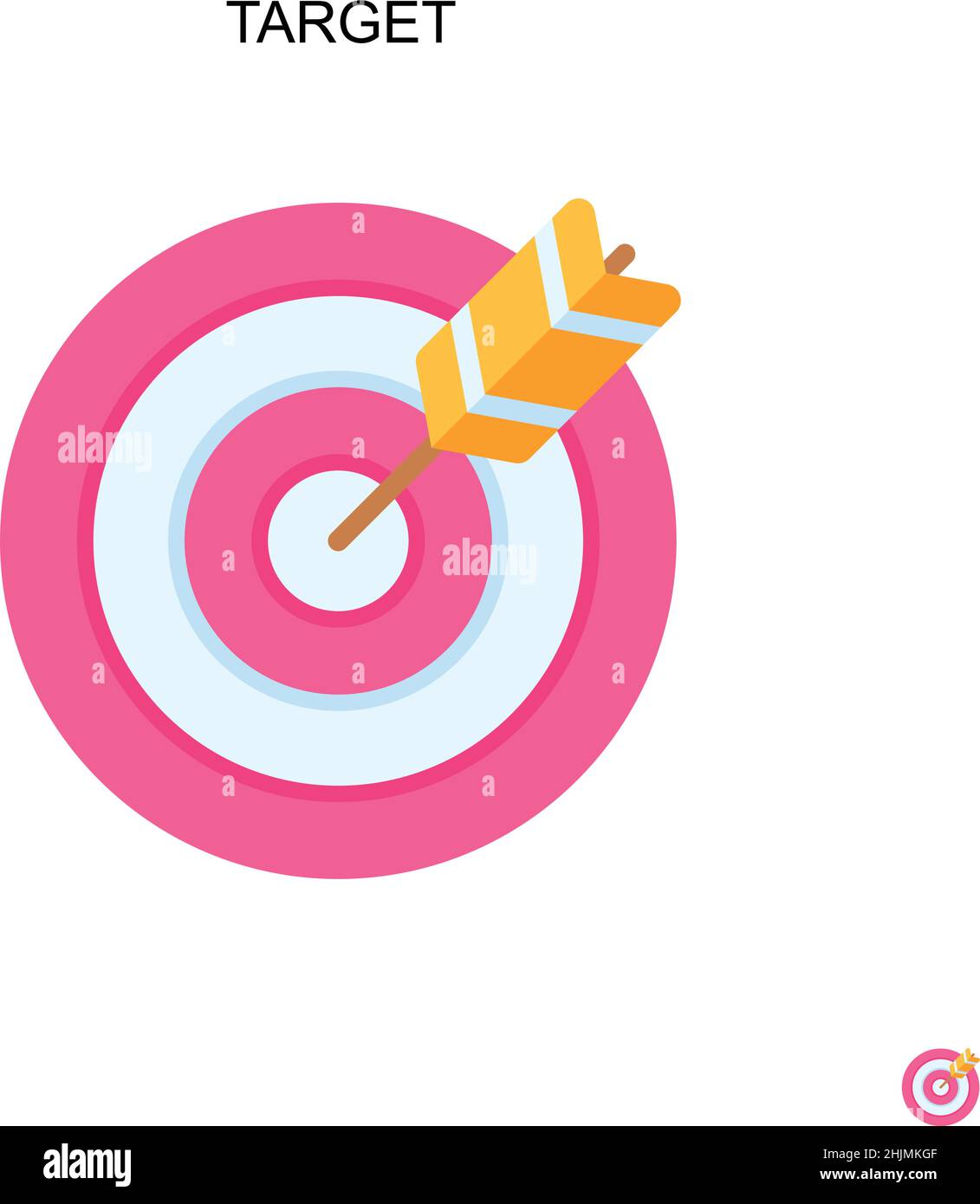 Target Simple vector icon. Illustration symbol design template for web ...