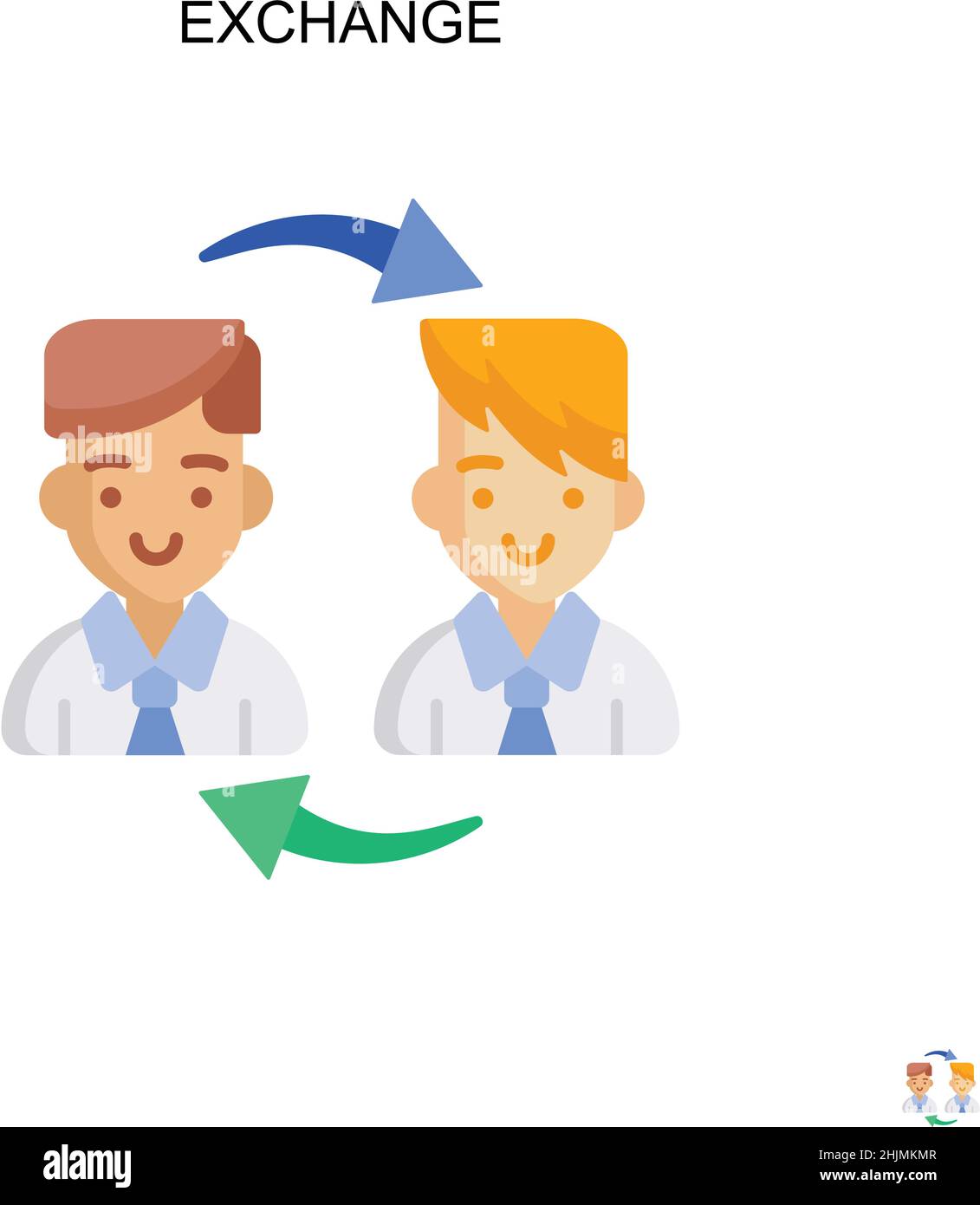 Exchange Simple vector icon. Illustration symbol design template for ...