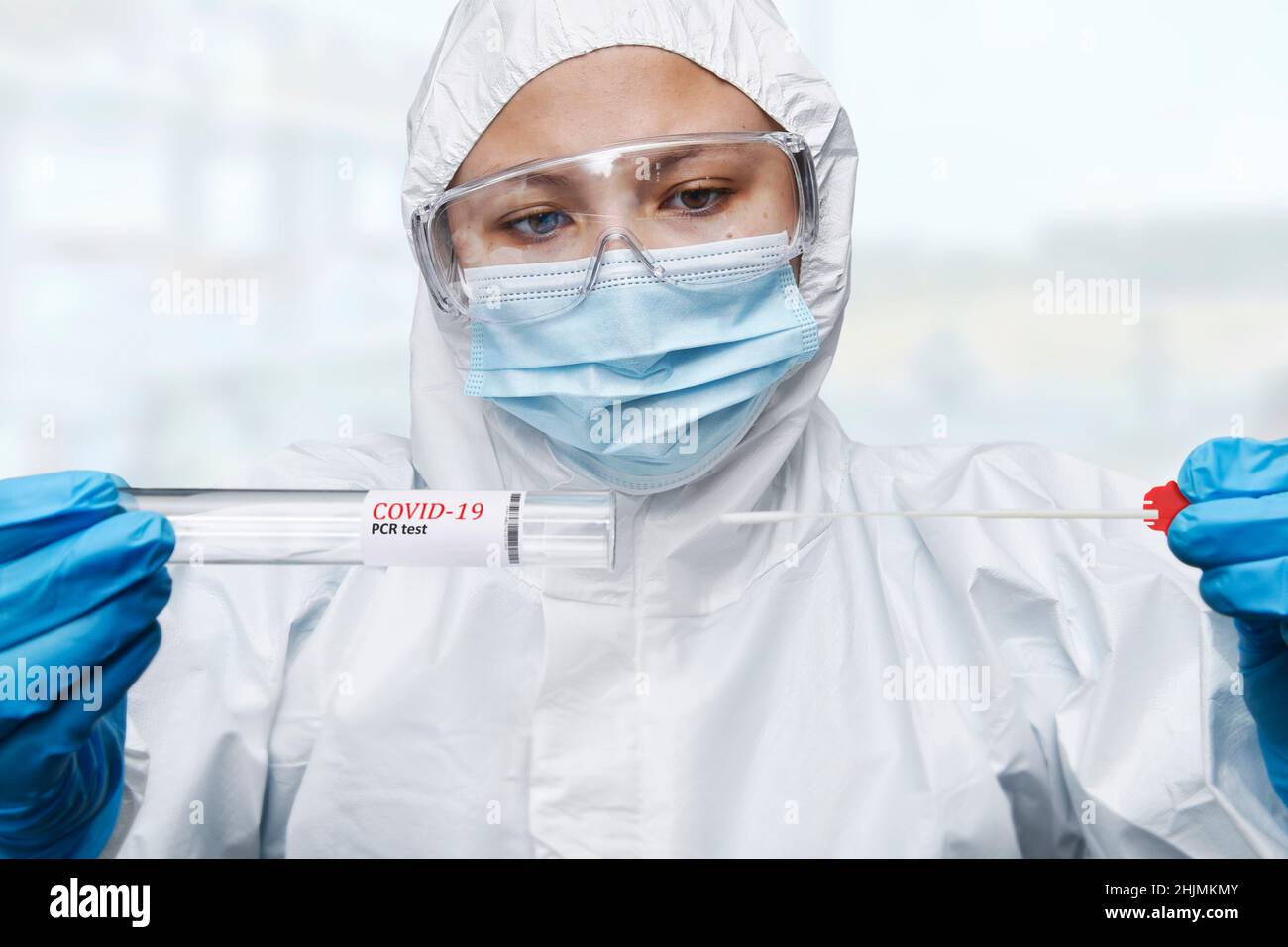 Healthcare , Medical has a PCR test Coronavirus COVID-19, collection ...