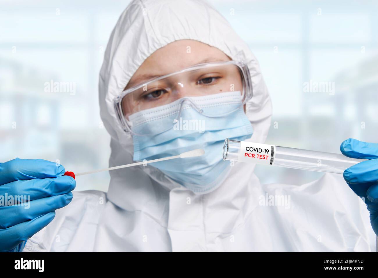 Healthcare , Medical has a PCR test Coronavirus COVID-19, collection ...