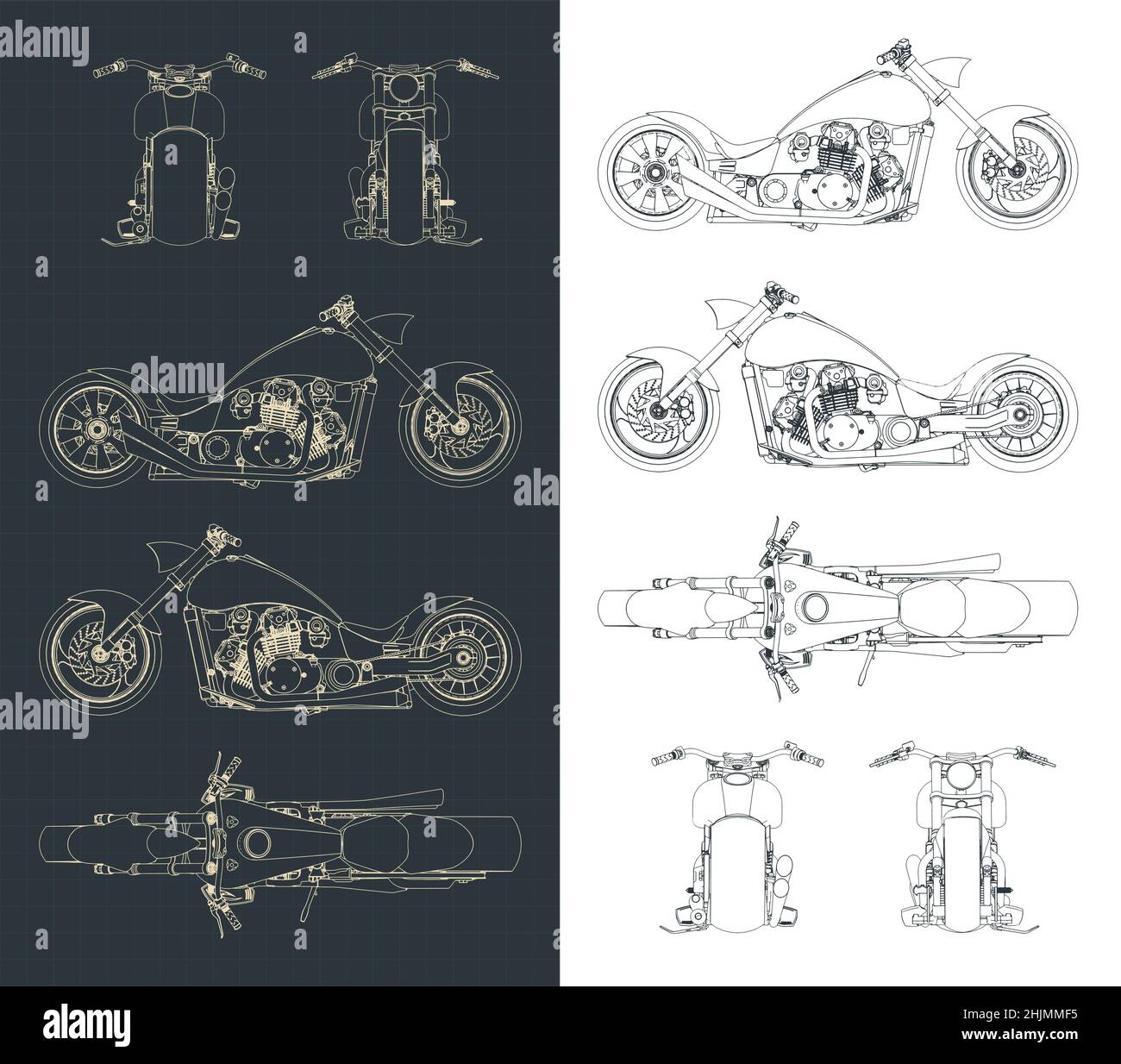 Motorcycle Cruiser Vector