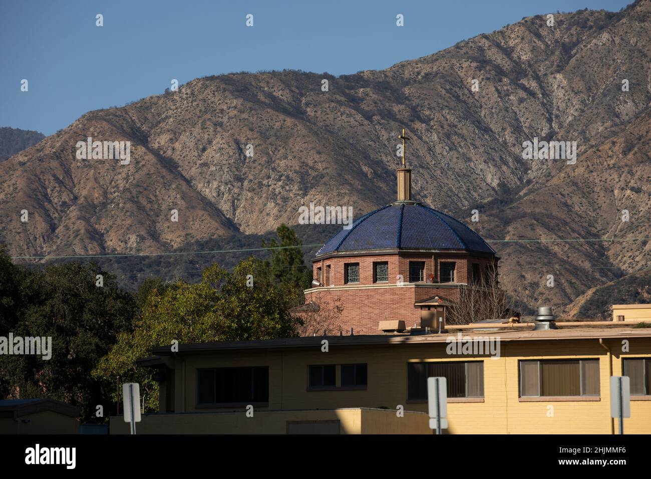 Daytime view of the downtown urban core of Duarte, California, USA ...