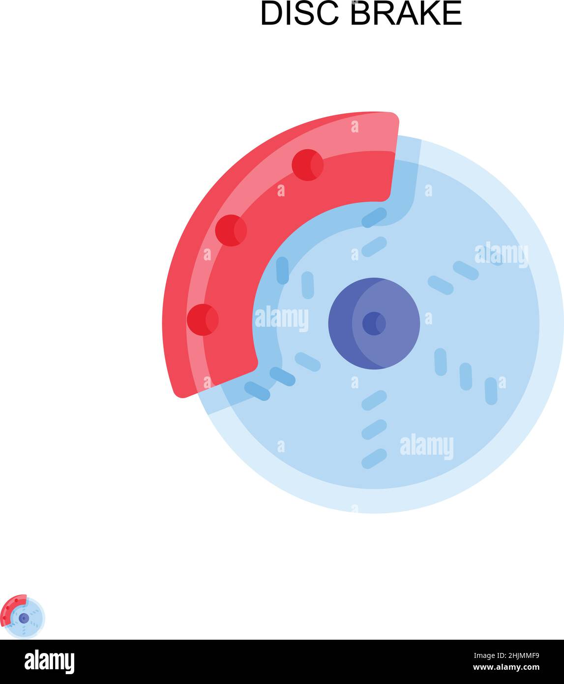Disc brake Simple vector icon. Illustration symbol design template for ...