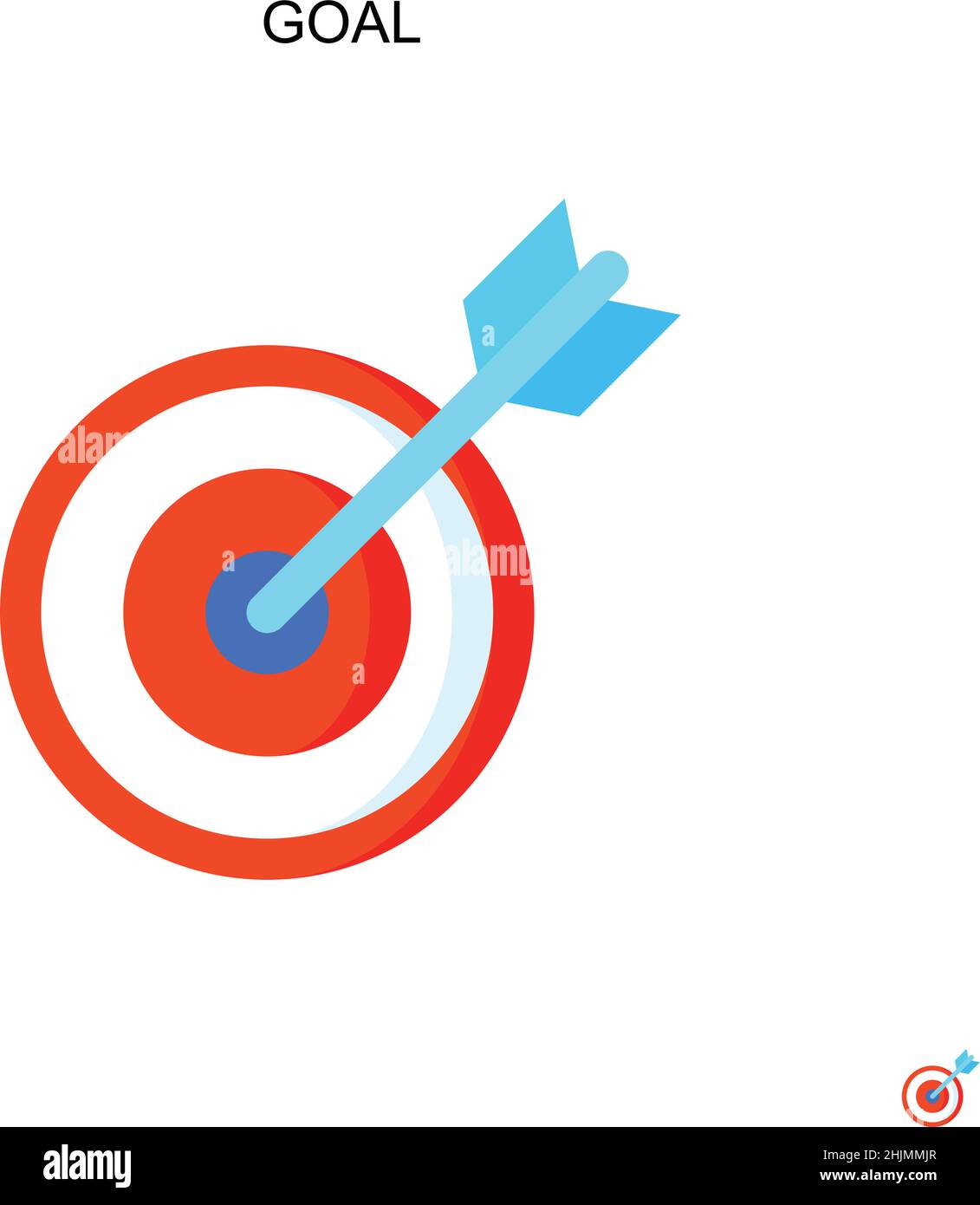 Goal Simple vector icon. Illustration symbol design template for web ...