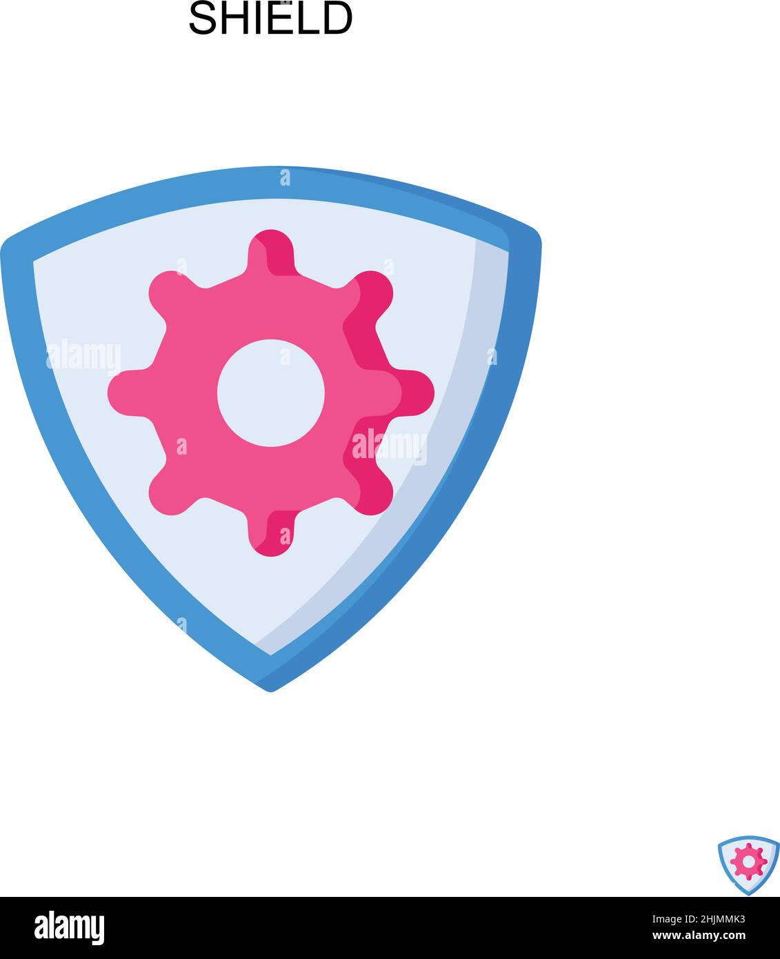 Shield Simple vector icon. Illustration symbol design template for web ...
