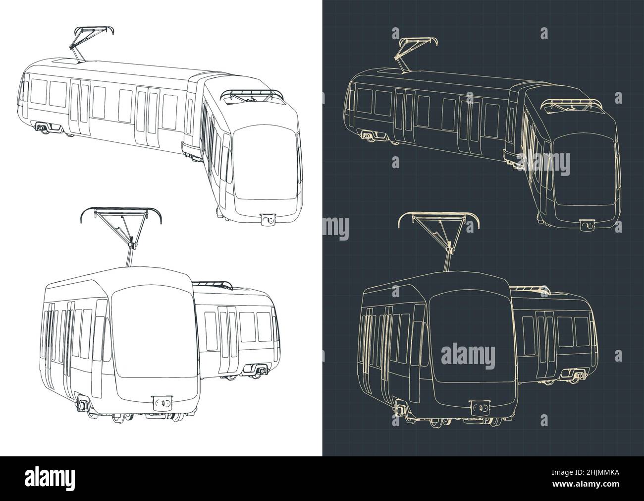 Modern tram Stock Vector Images - Alamy