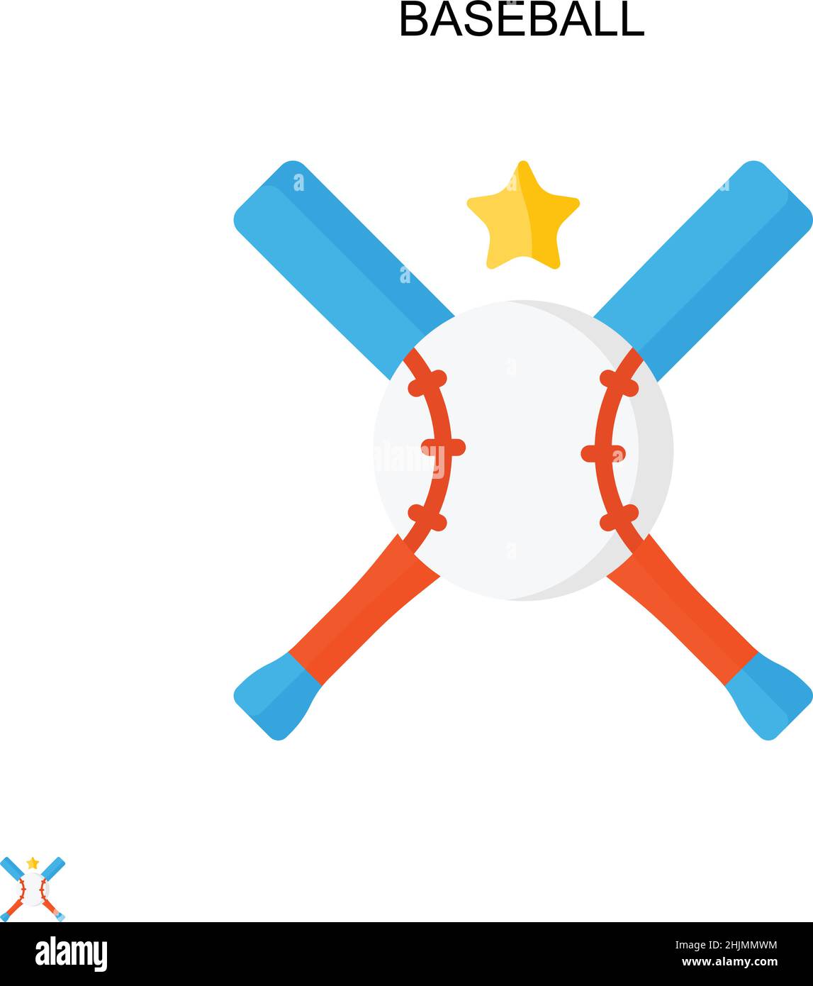 Baseball Simple vector icon. Illustration symbol design template for ...