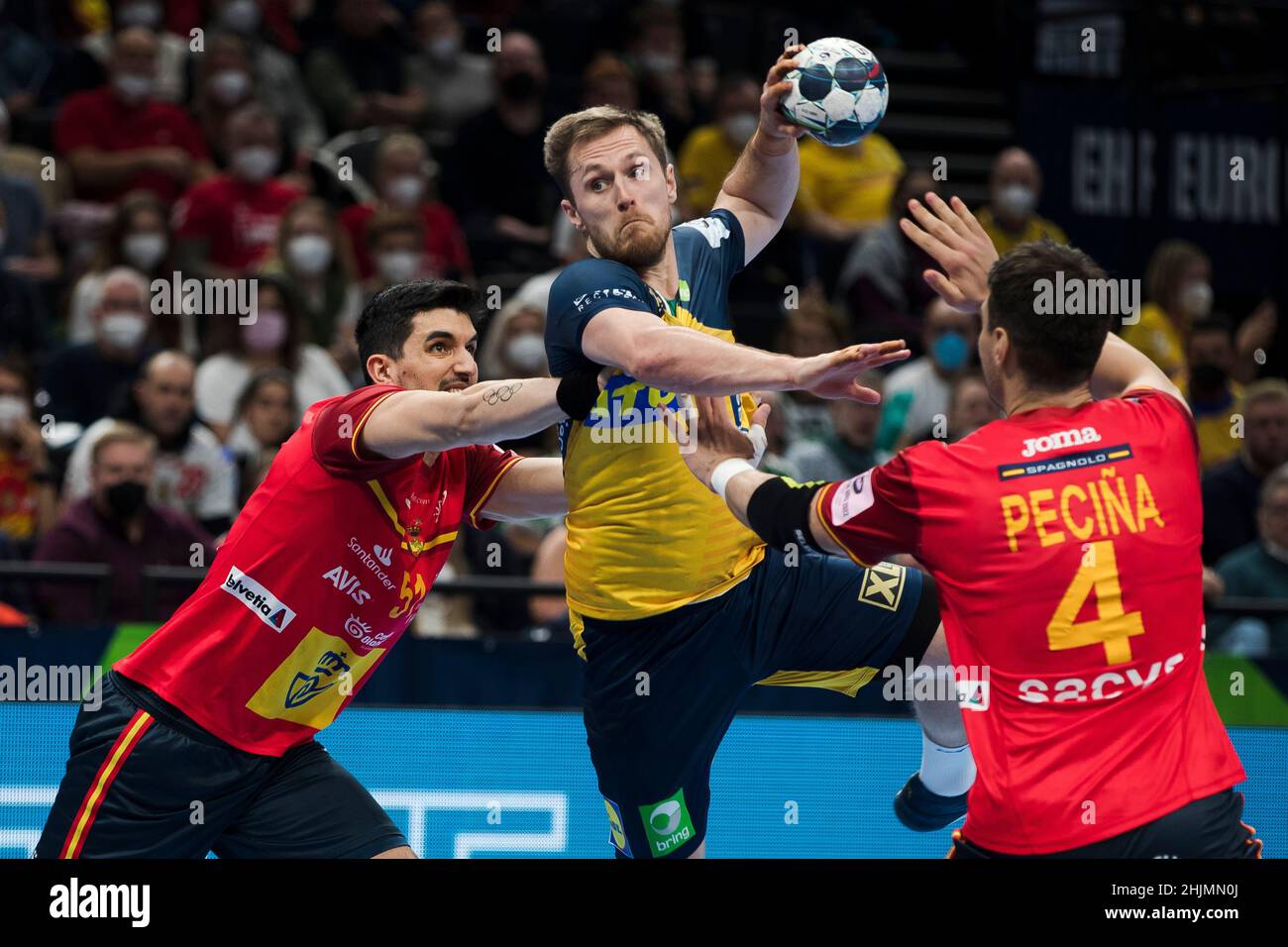 Budapest, Hungary, 30th January 2022. Albin Lagergren of Sweden in ...