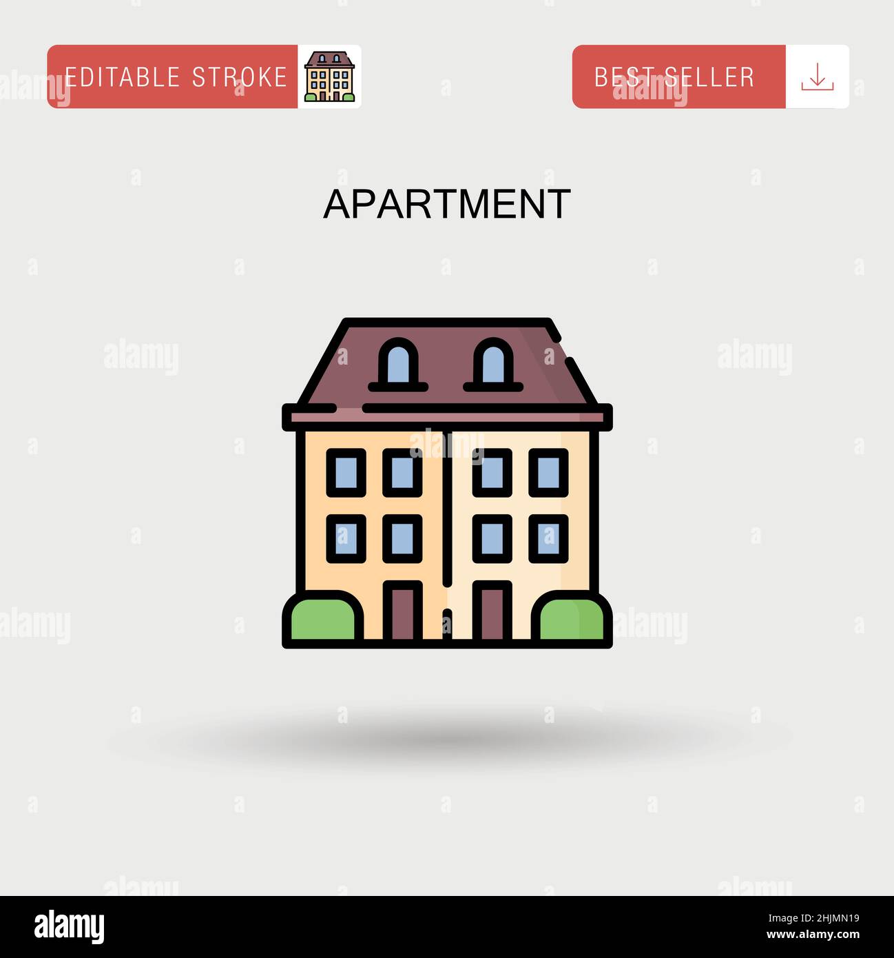 Facade modern residential apartment Stock Vector Images - Alamy