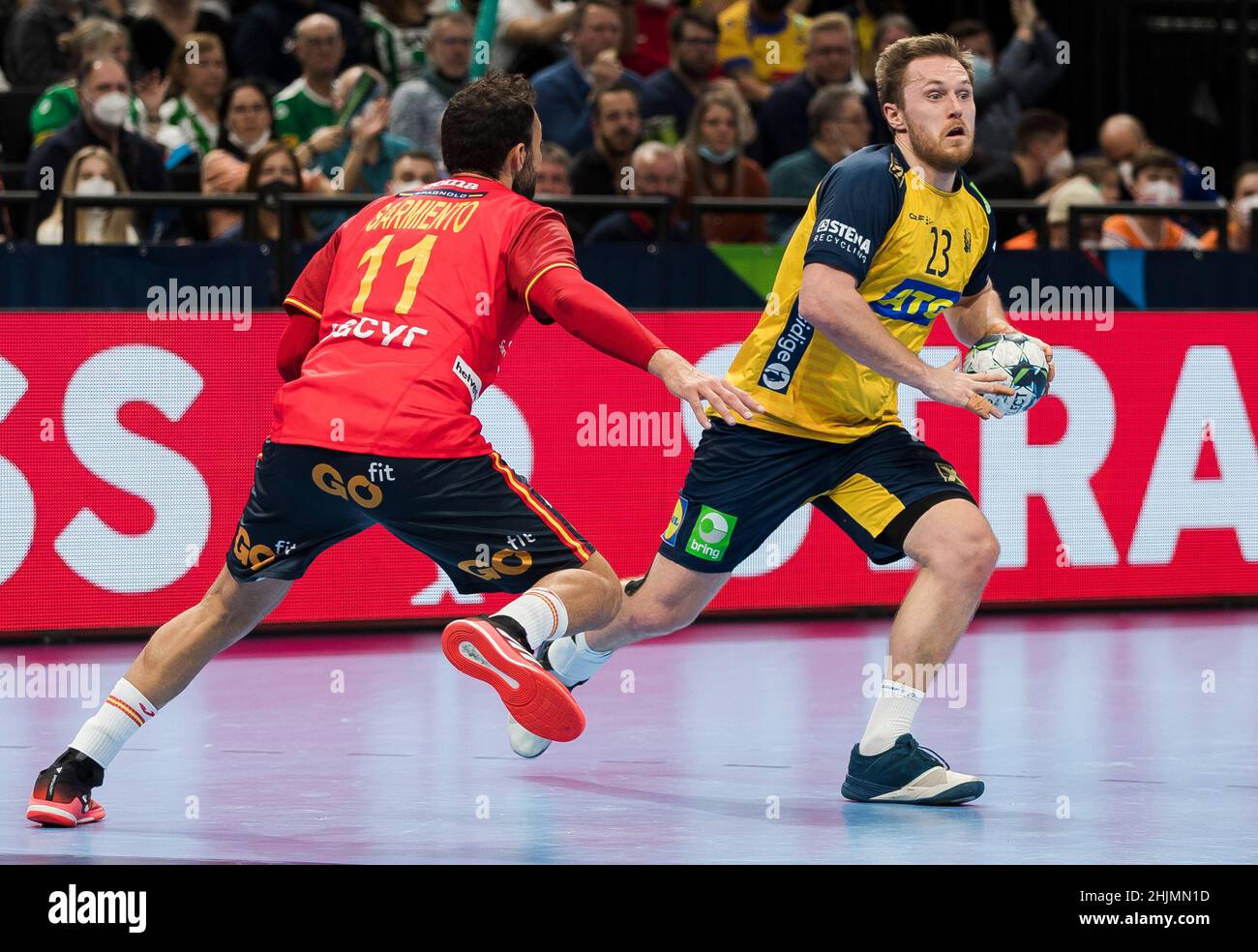 Budapest, Hungary, 30th January 2022. Albin Lagergren of Sweden in ...