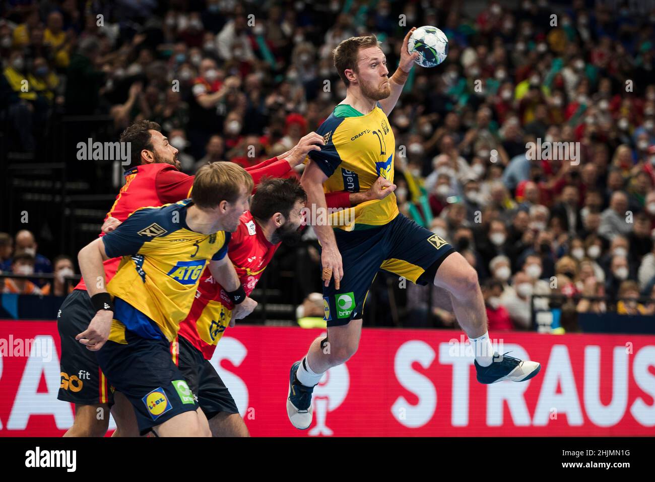 Budapest, Hungary, 30th January 2022. Albin Lagergren of Sweden in ...