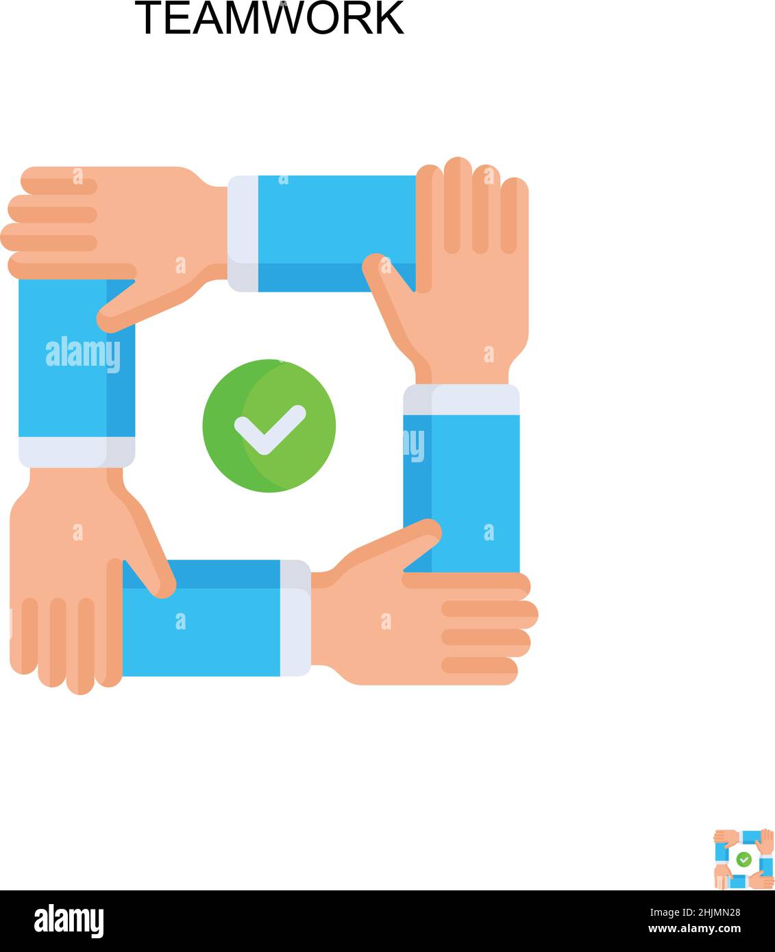 Teamwork Simple vector icon. Illustration symbol design template for ...