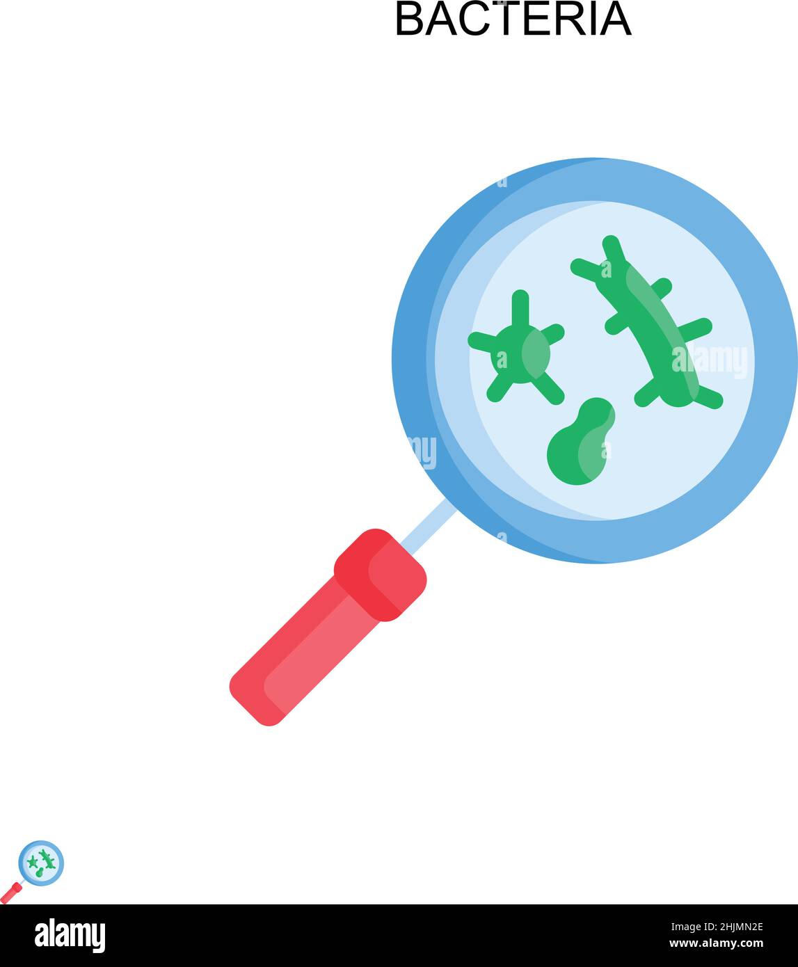 Bacteria Simple vector icon. Illustration symbol design template for ...