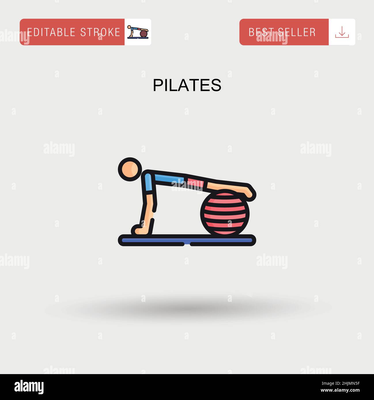 Pilates Simple vector icon Stock Vector Image & Art - Alamy