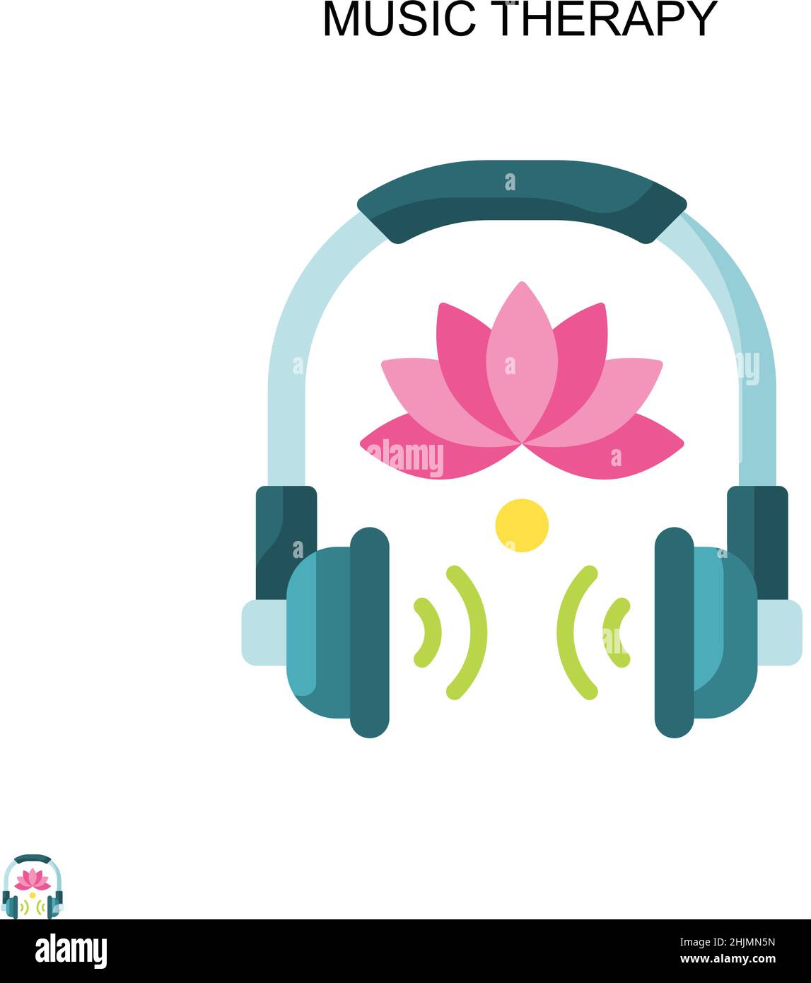 Music therapy Simple vector icon. Illustration symbol design template ...