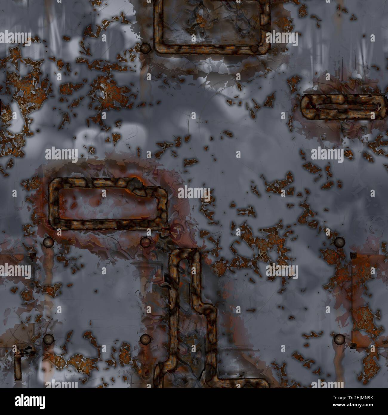 Illustration seamless texture metal rust scratches plate panel Stock ...