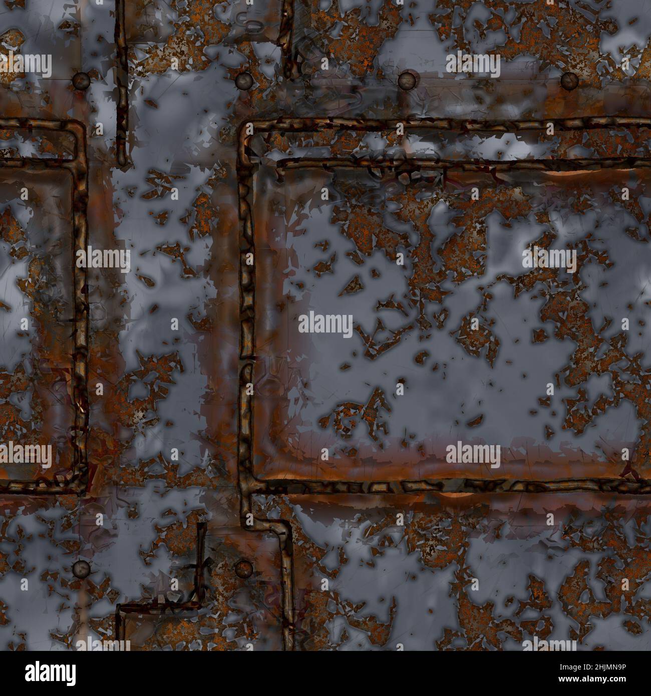 Illustration seamless texture metal rust scratches plate panel Stock ...