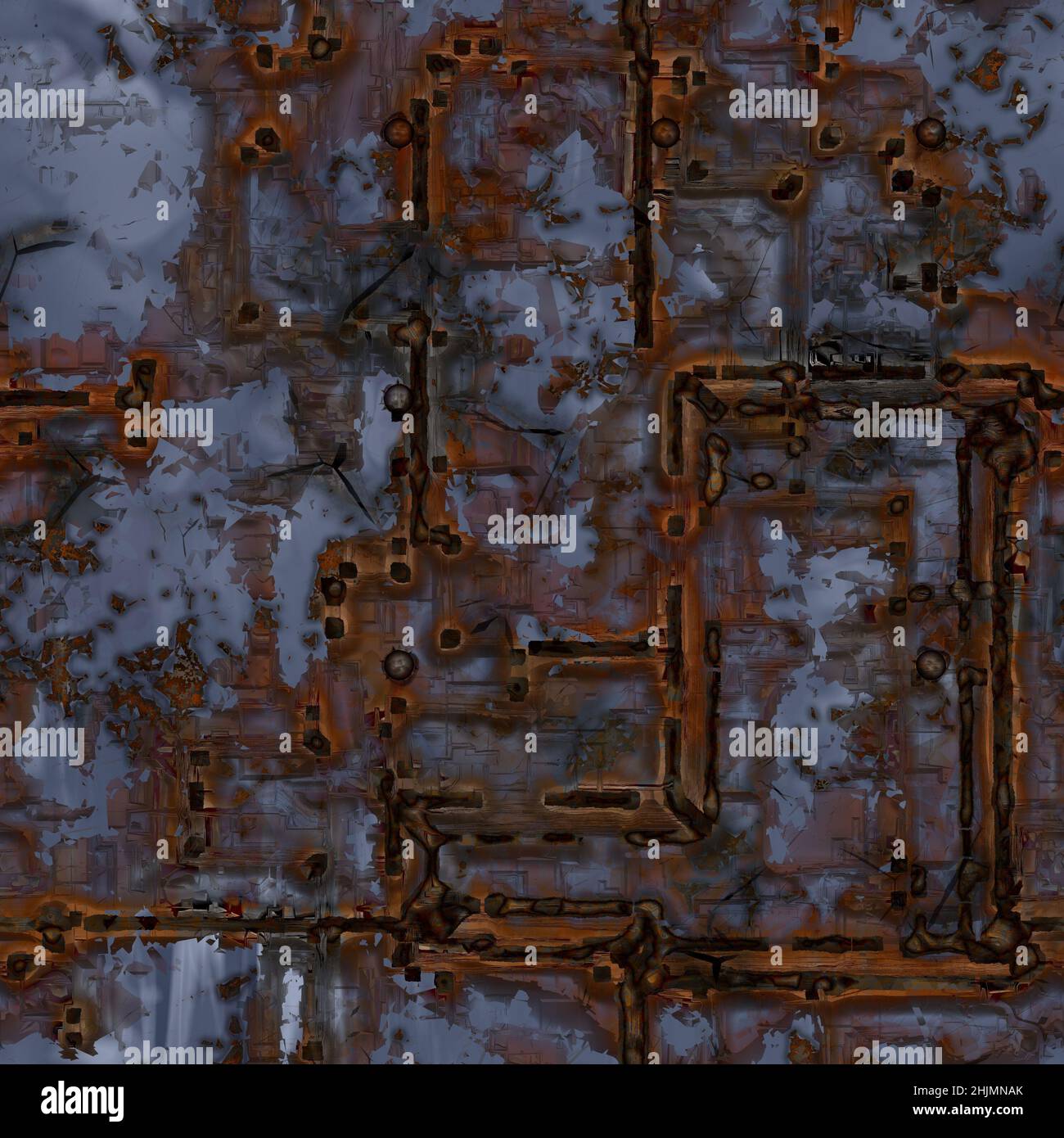 Illustration seamless texture metal rust scratches plate panel Stock ...