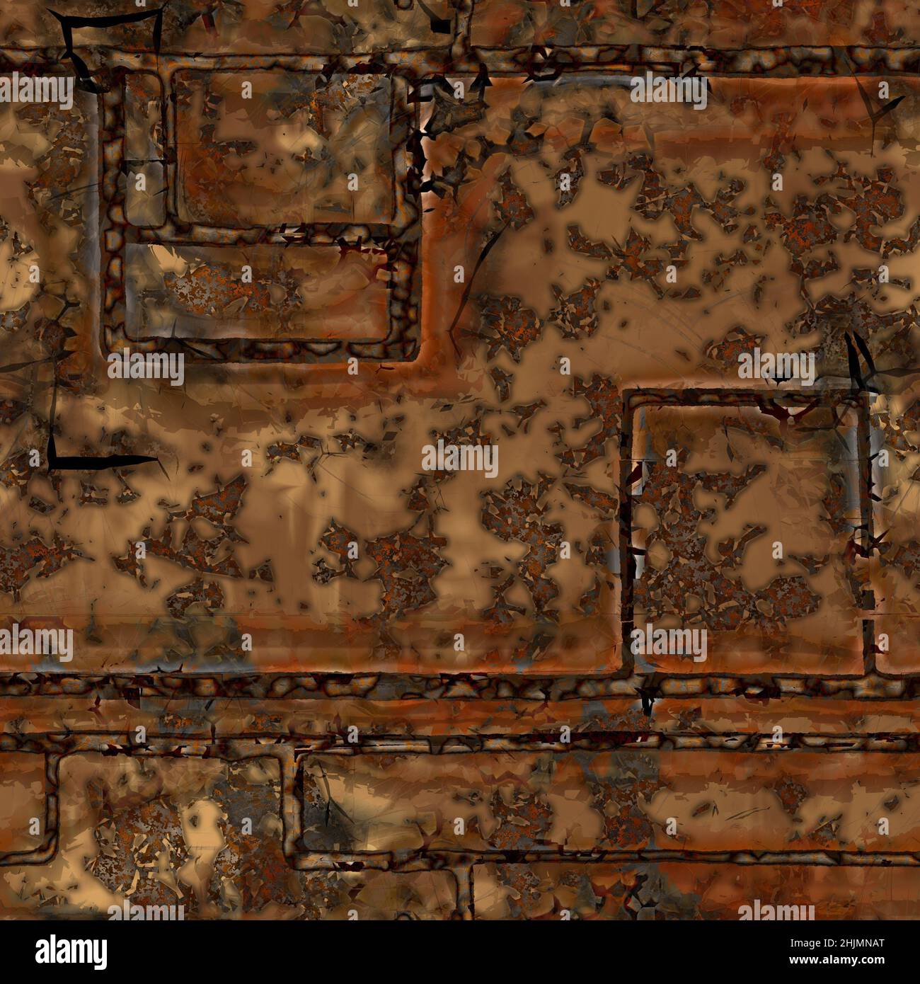 Illustration seamless texture metal rust scratches plate panel Stock ...