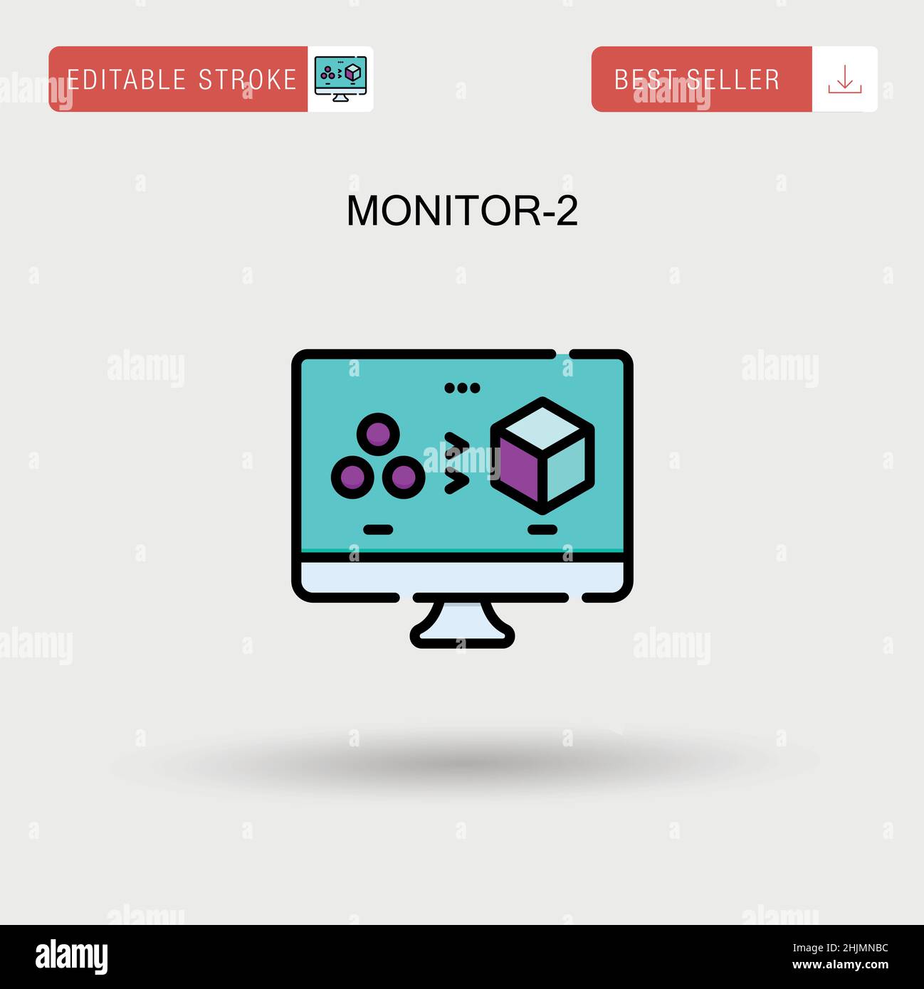 Monitor-2 Simple vector icon Stock Vector Image & Art - Alamy