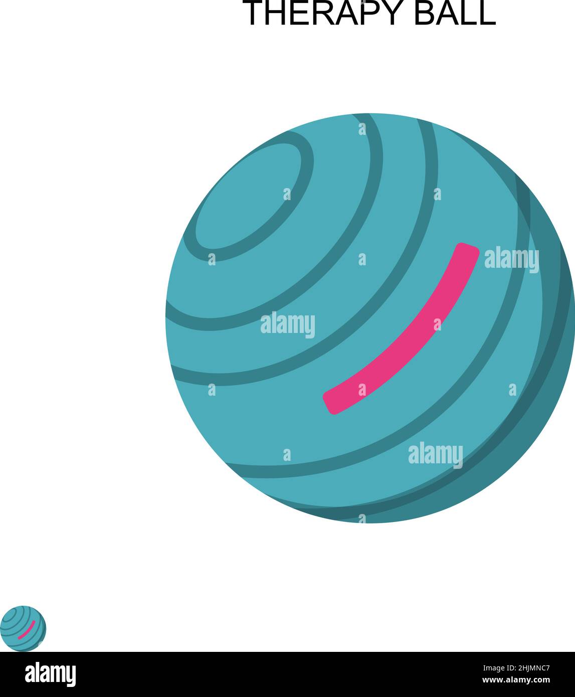 Therapy ball Simple vector icon. Illustration symbol design template ...