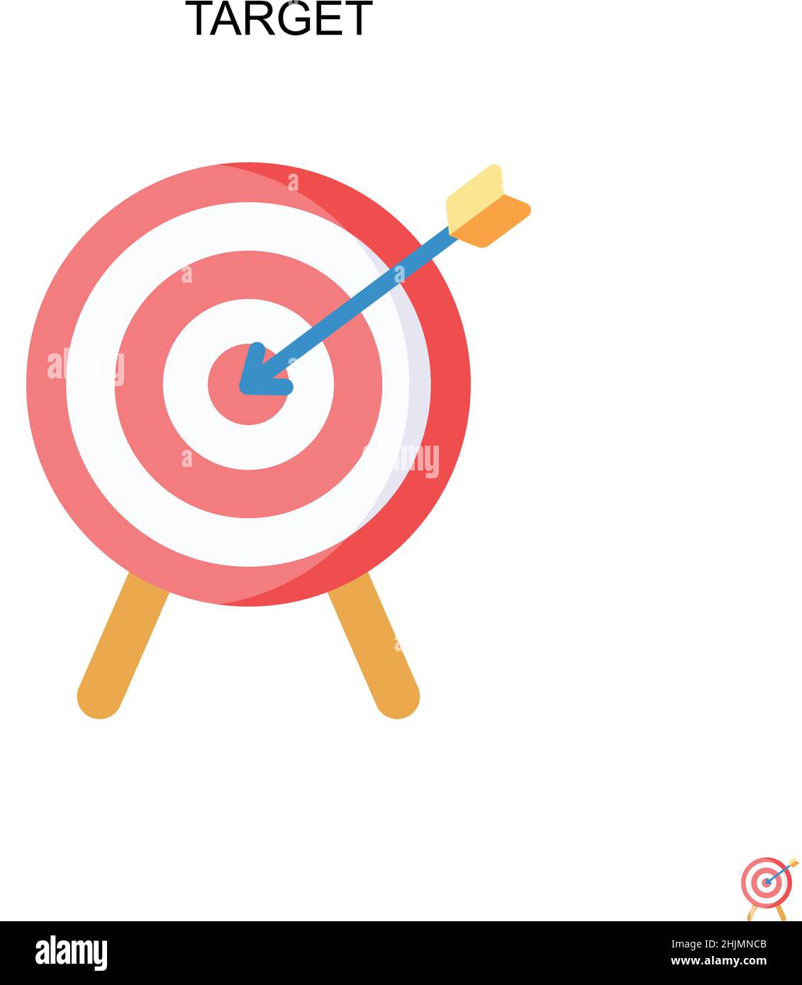 Target Simple vector icon. Illustration symbol design template for web ...