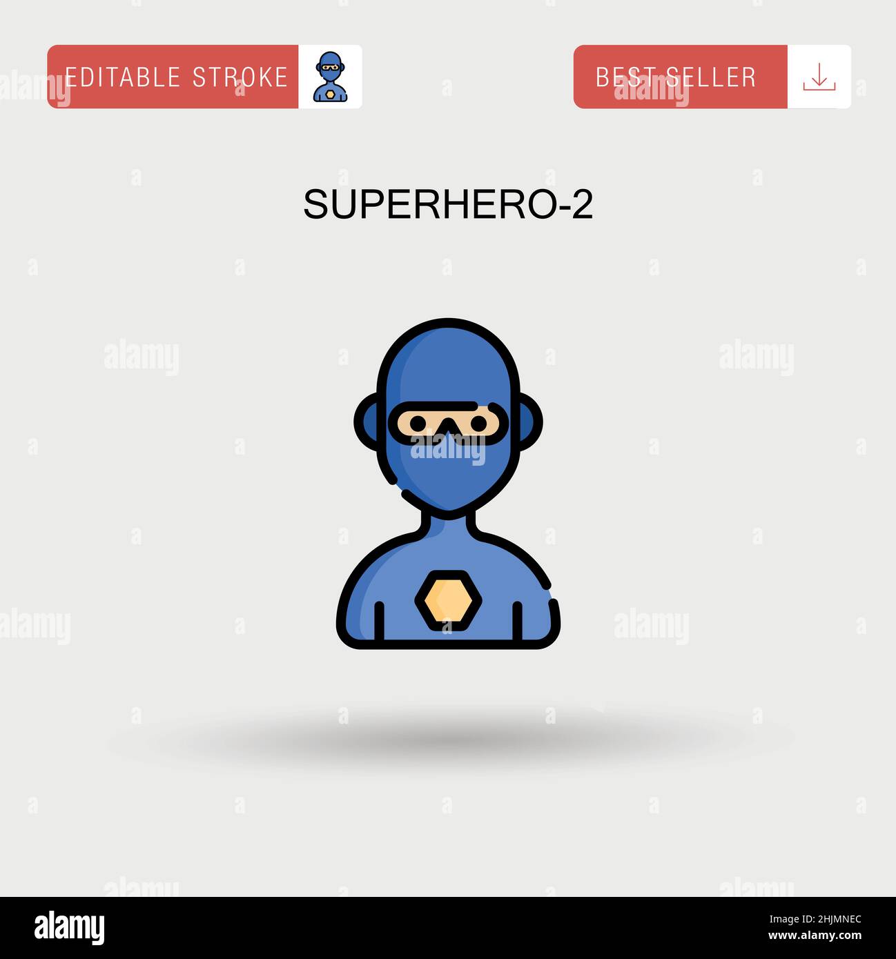 Superhero-2 Simple vector icon Stock Vector Image & Art - Alamy