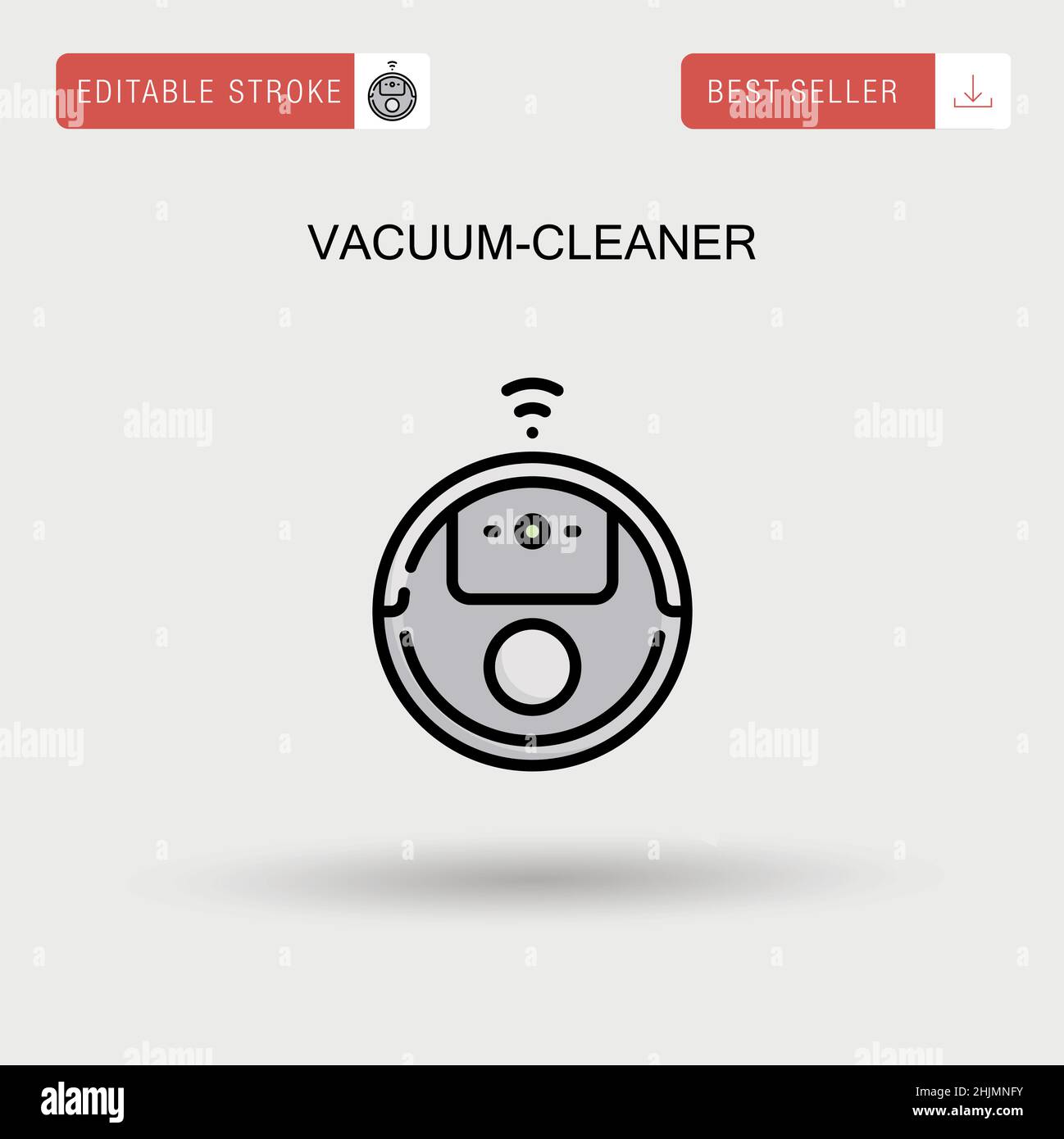 Domestic vacuum cleaner robot Stock Vector Images - Alamy