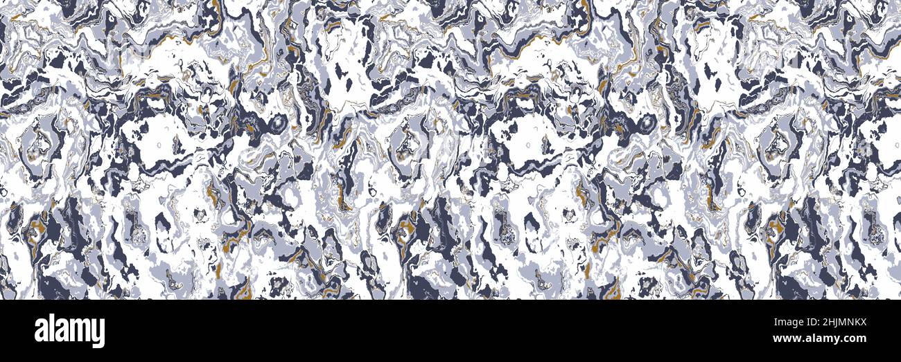 Grey tonal marbled seamless border texture. Irregular pale ink blotch ...