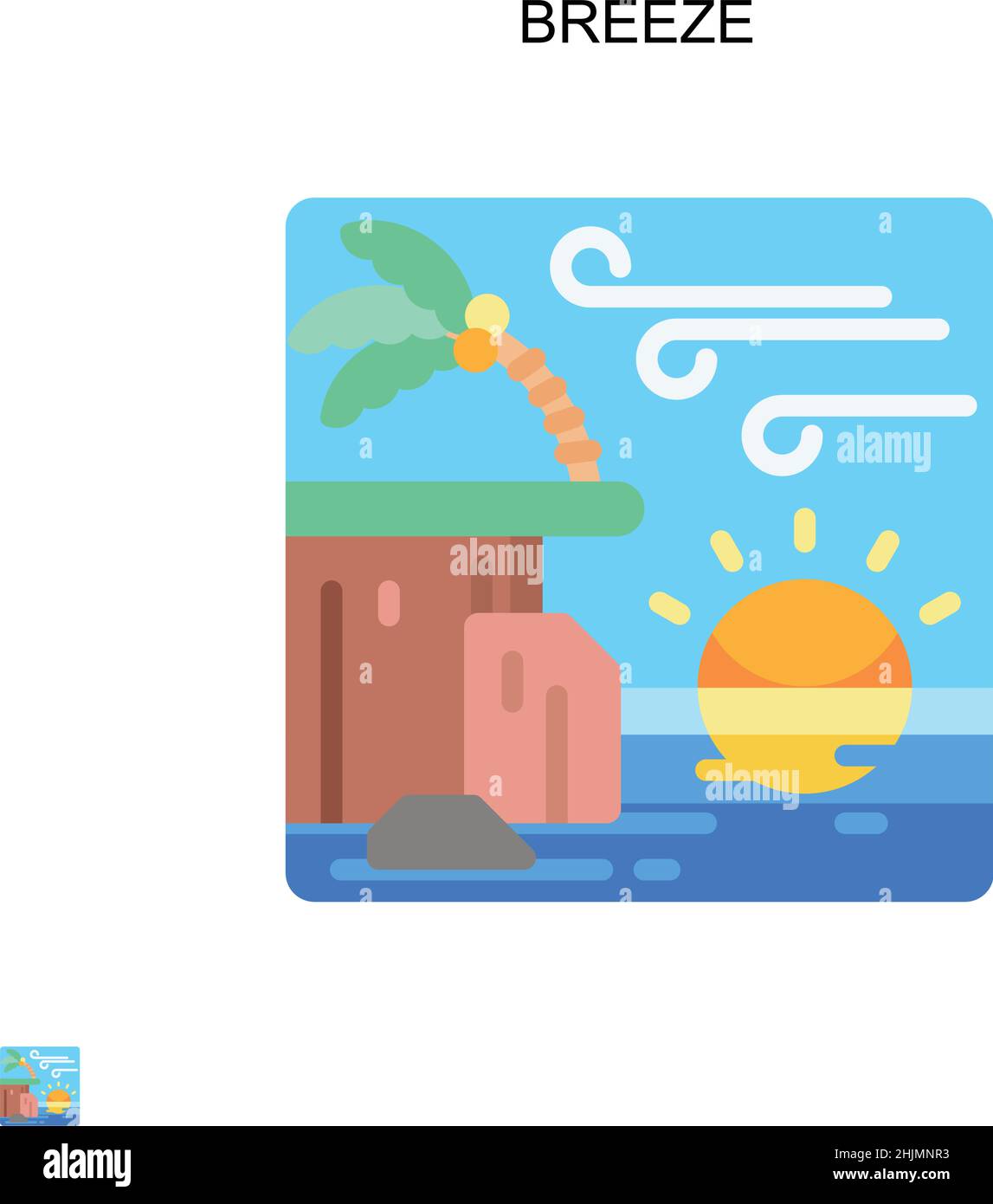 Breeze Simple vector icon. Illustration symbol design template for web ...