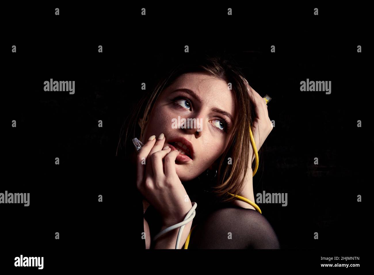 Woman silhouette trapped hi-res stock photography and images - Alamy