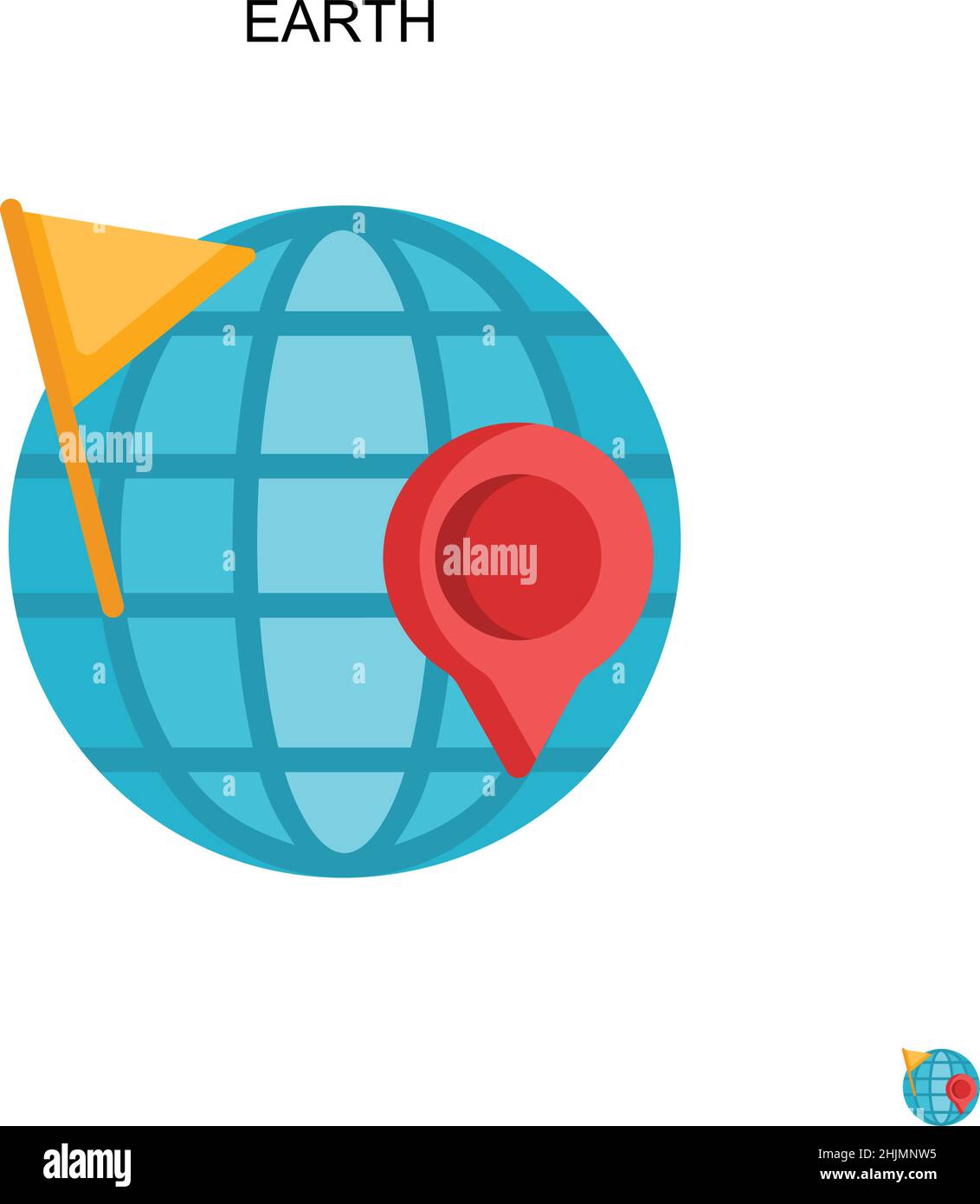 Earth Simple vector icon. Illustration symbol design template for web ...