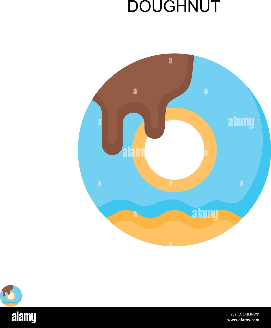 Doughnut Simple vector icon. Illustration symbol design template for ...