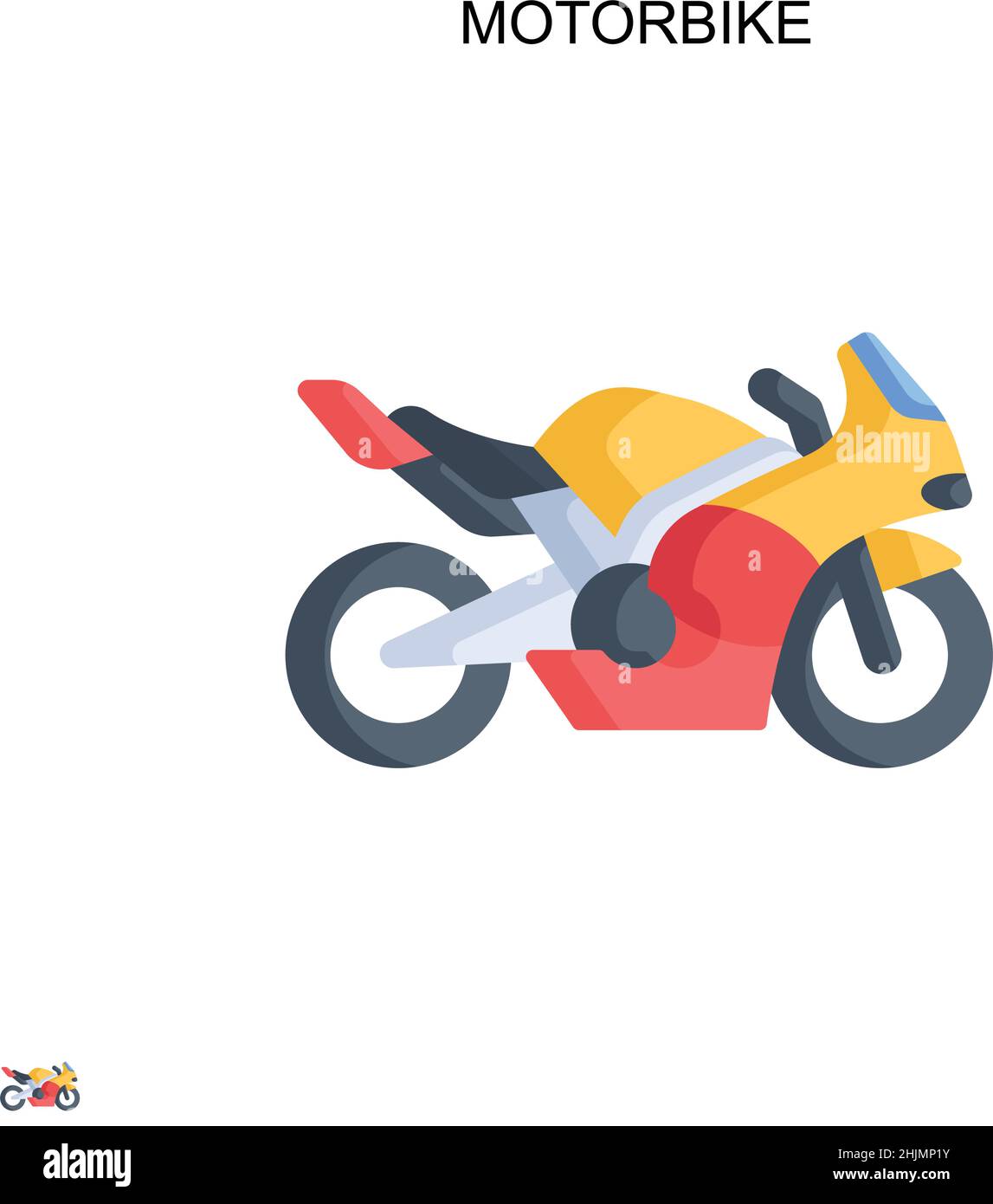 Motorbike Simple vector icon. Illustration symbol design template for ...