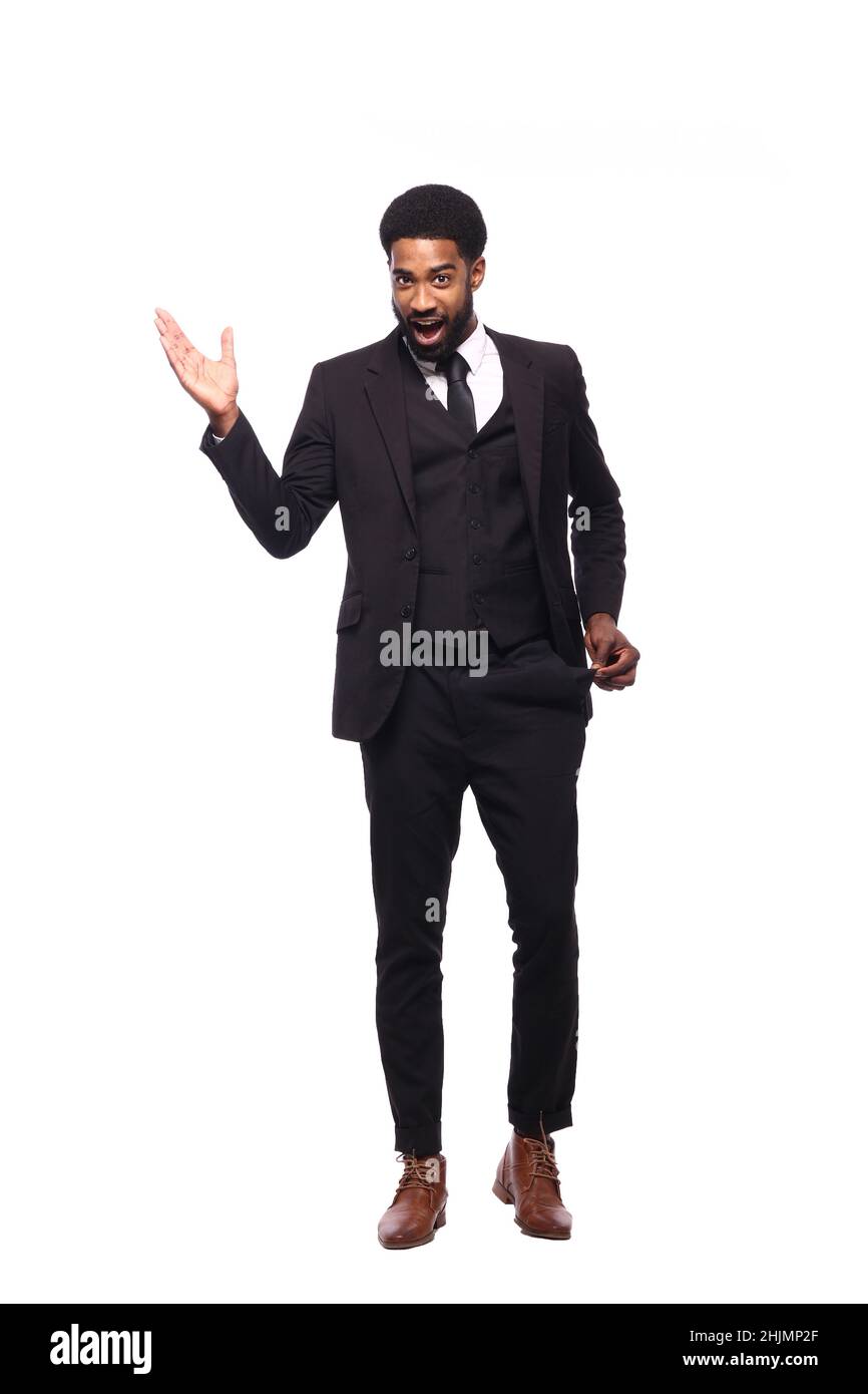 Beautiful full body happy black fashion man Stock Photo - Alamy