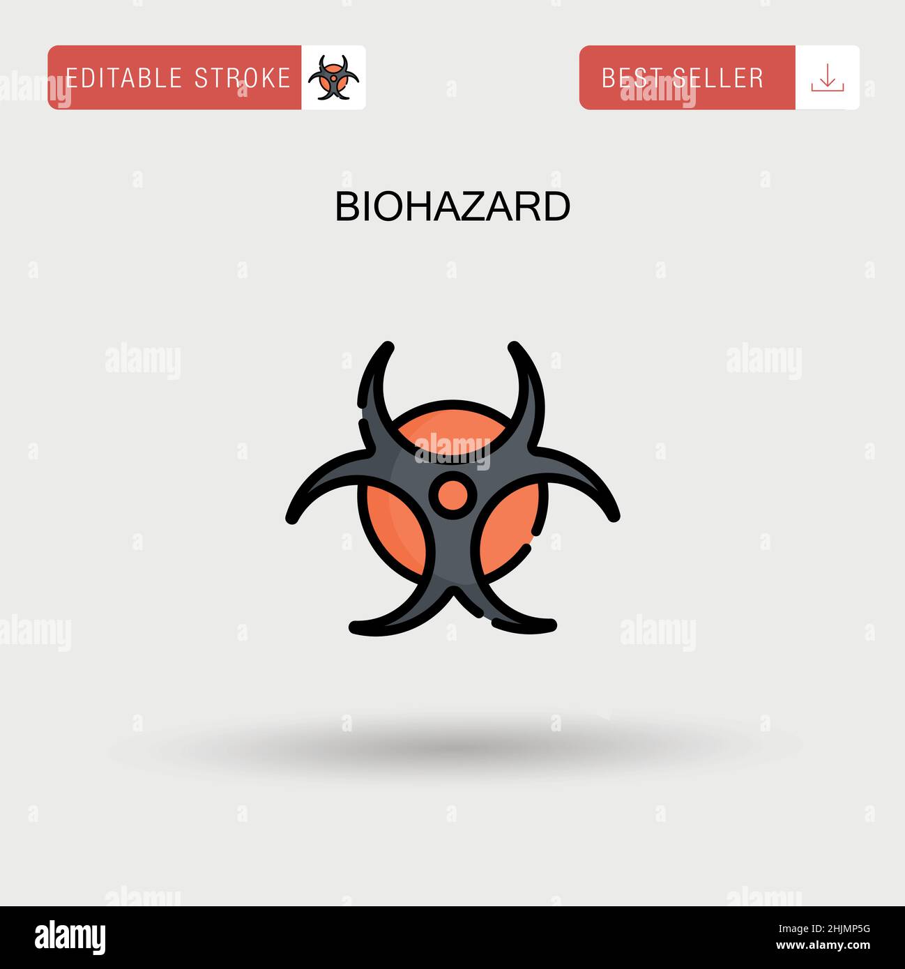 Biohazard Simple vector icon Stock Vector Image & Art - Alamy