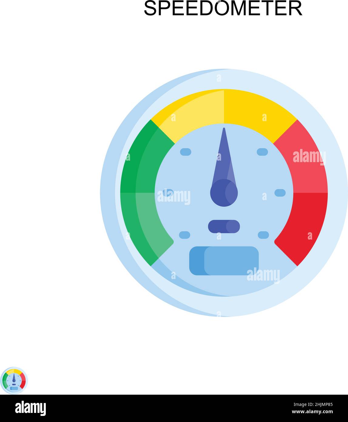 Speedometer Simple vector icon. Illustration symbol design template for ...