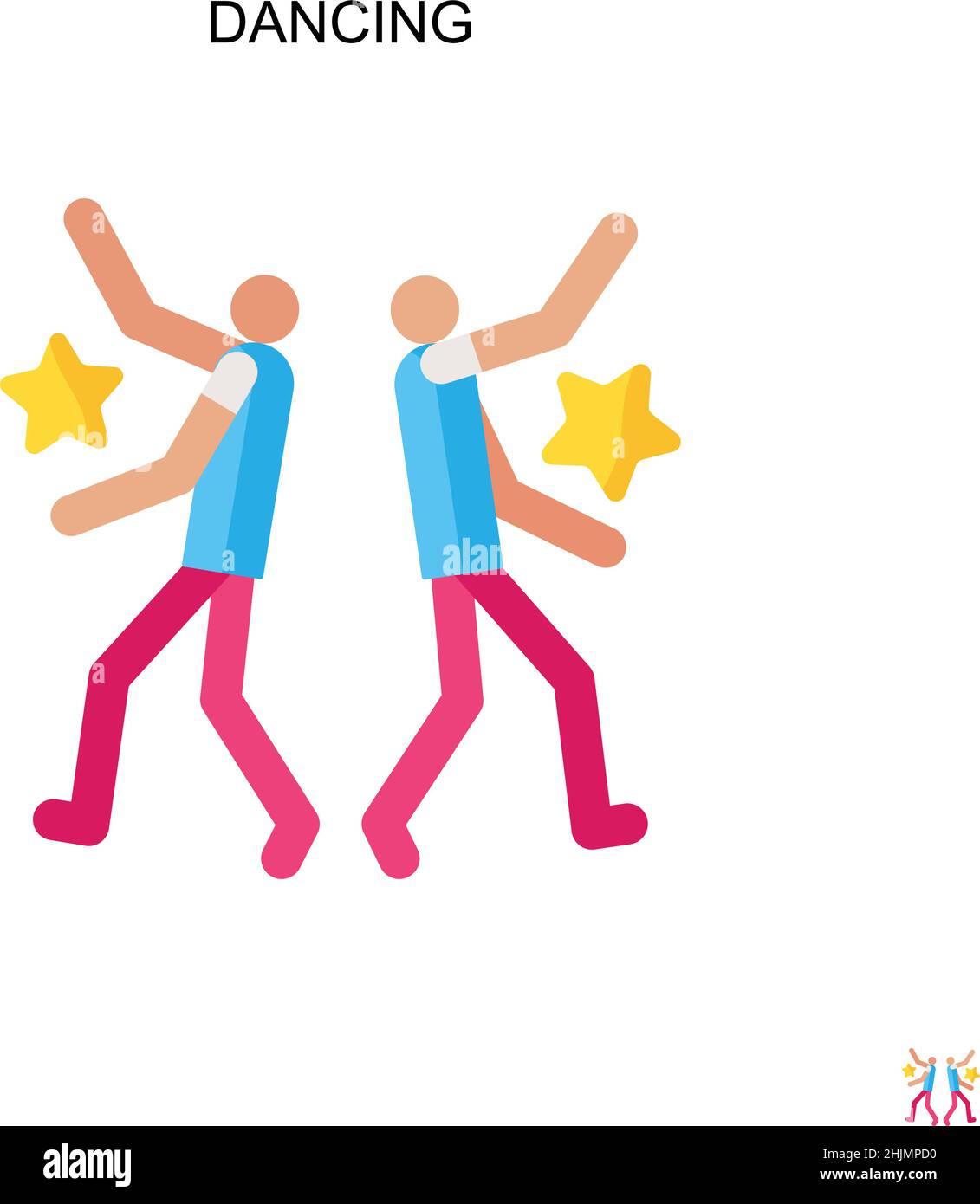 Dancing Simple vector icon. Illustration symbol design template for web ...