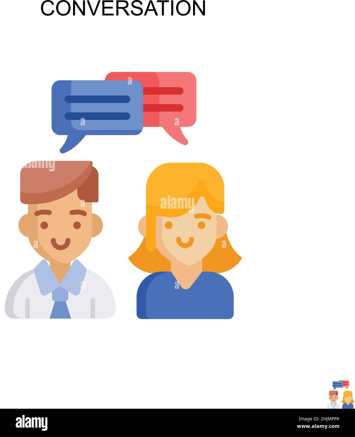 Conversation Simple vector icon. Illustration symbol design template ...