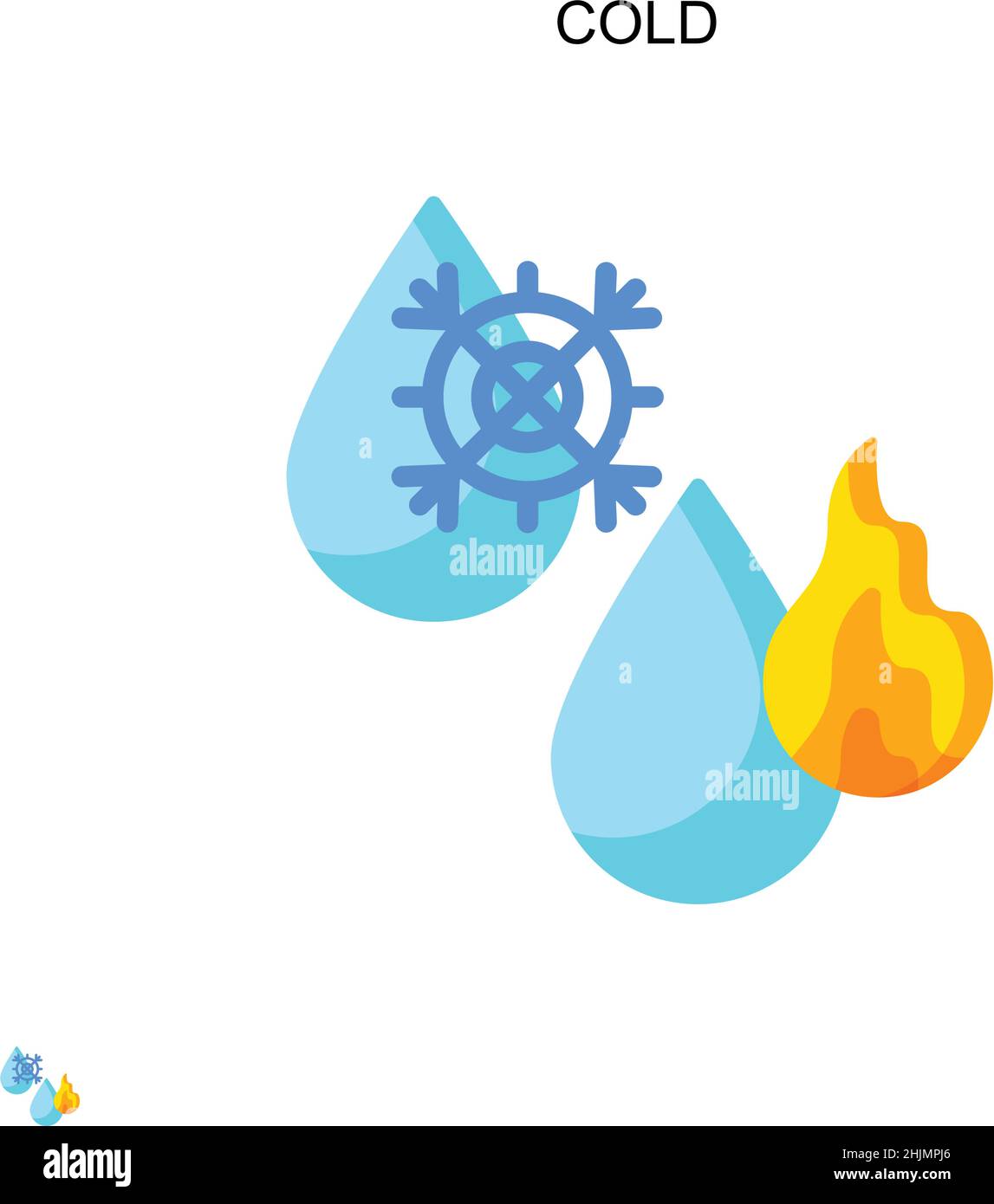 Cold Simple vector icon. Illustration symbol design template for web ...
