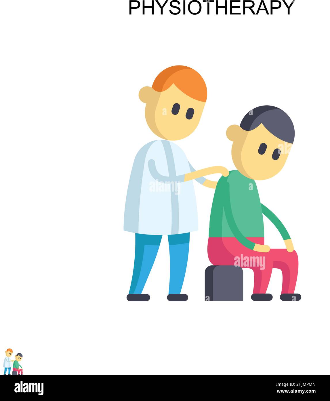 Physiotherapy Simple vector icon. Illustration symbol design template ...