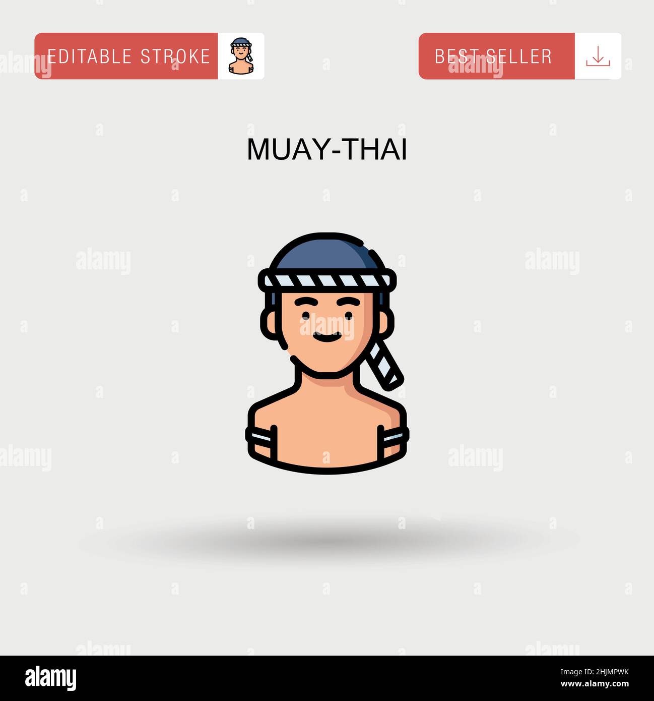 Muay thai combat martial Stock Vector Images - Alamy