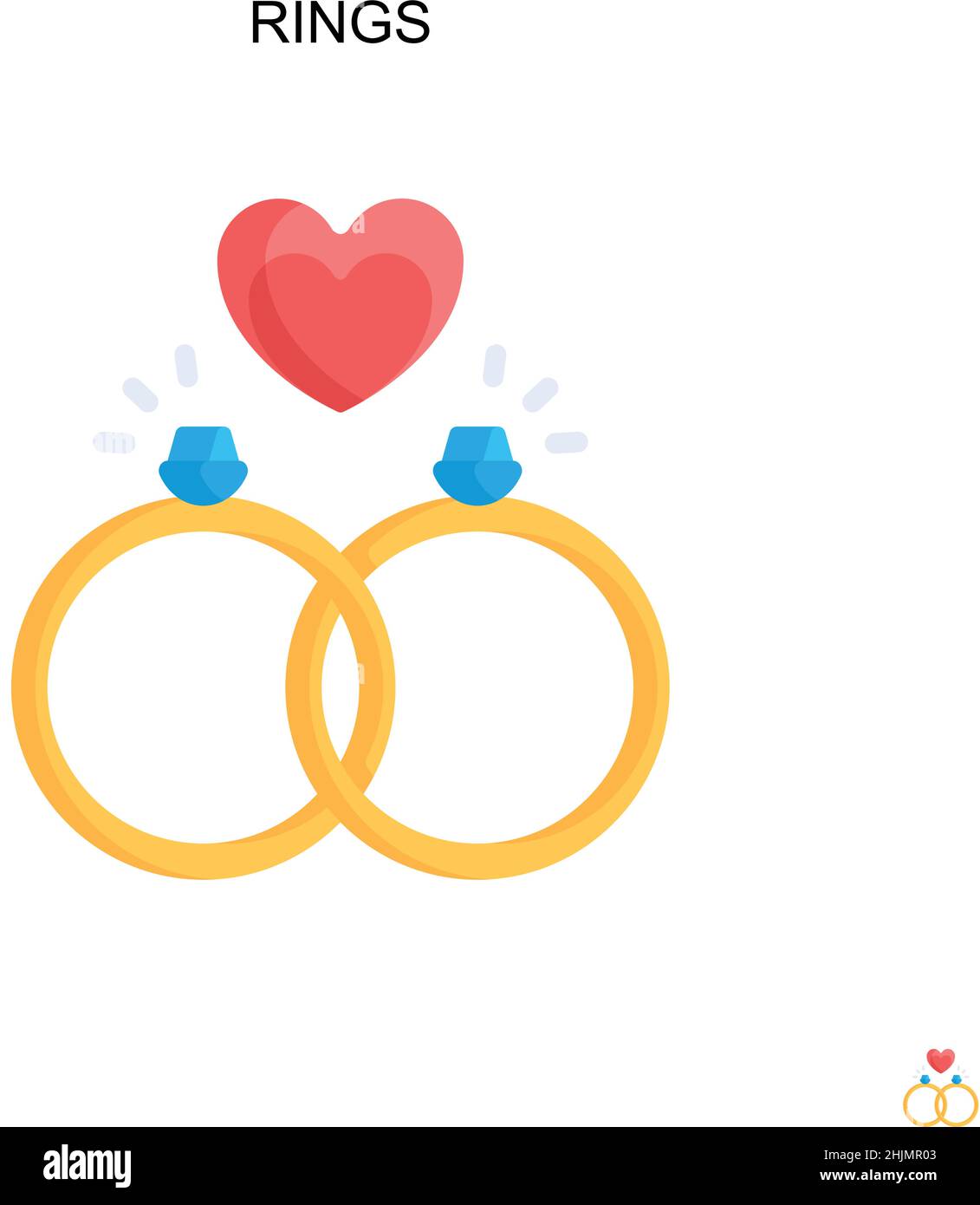 Rings Simple vector icon. Illustration symbol design template for web ...