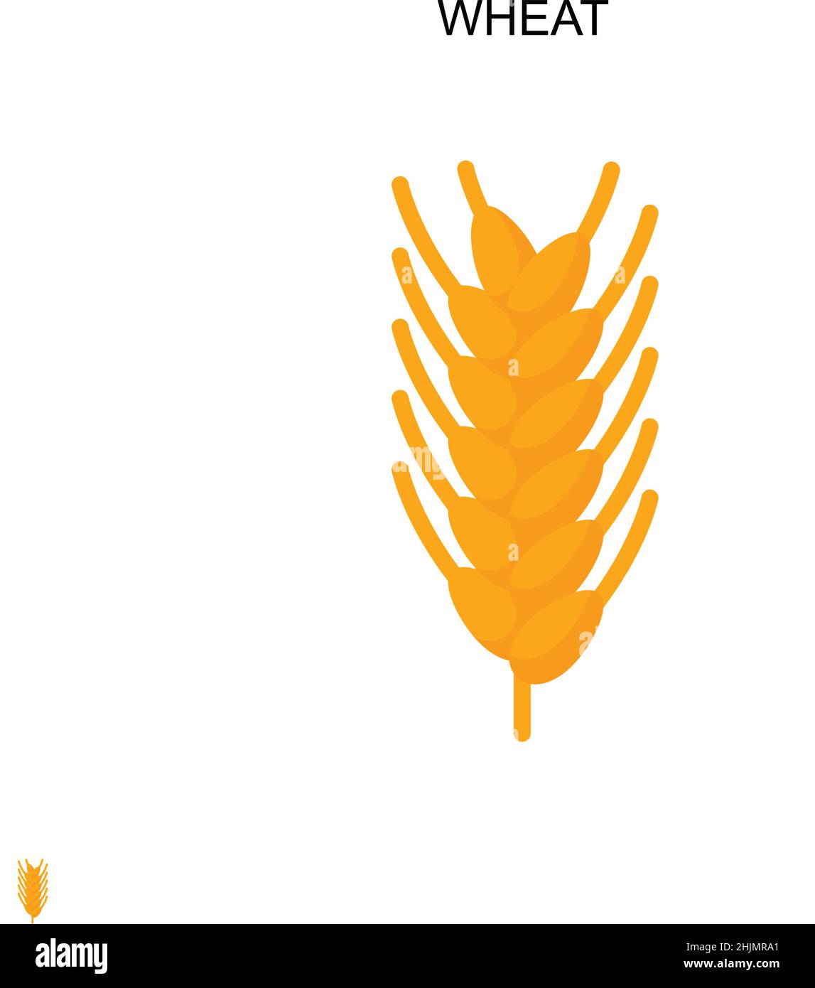 Wheat Simple vector icon. Illustration symbol design template for web ...
